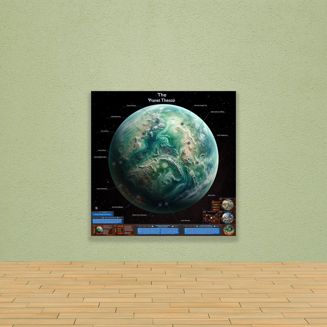 Asari Homeworld of Thessia, Video Game Poster, High-quality Sci-fi ...