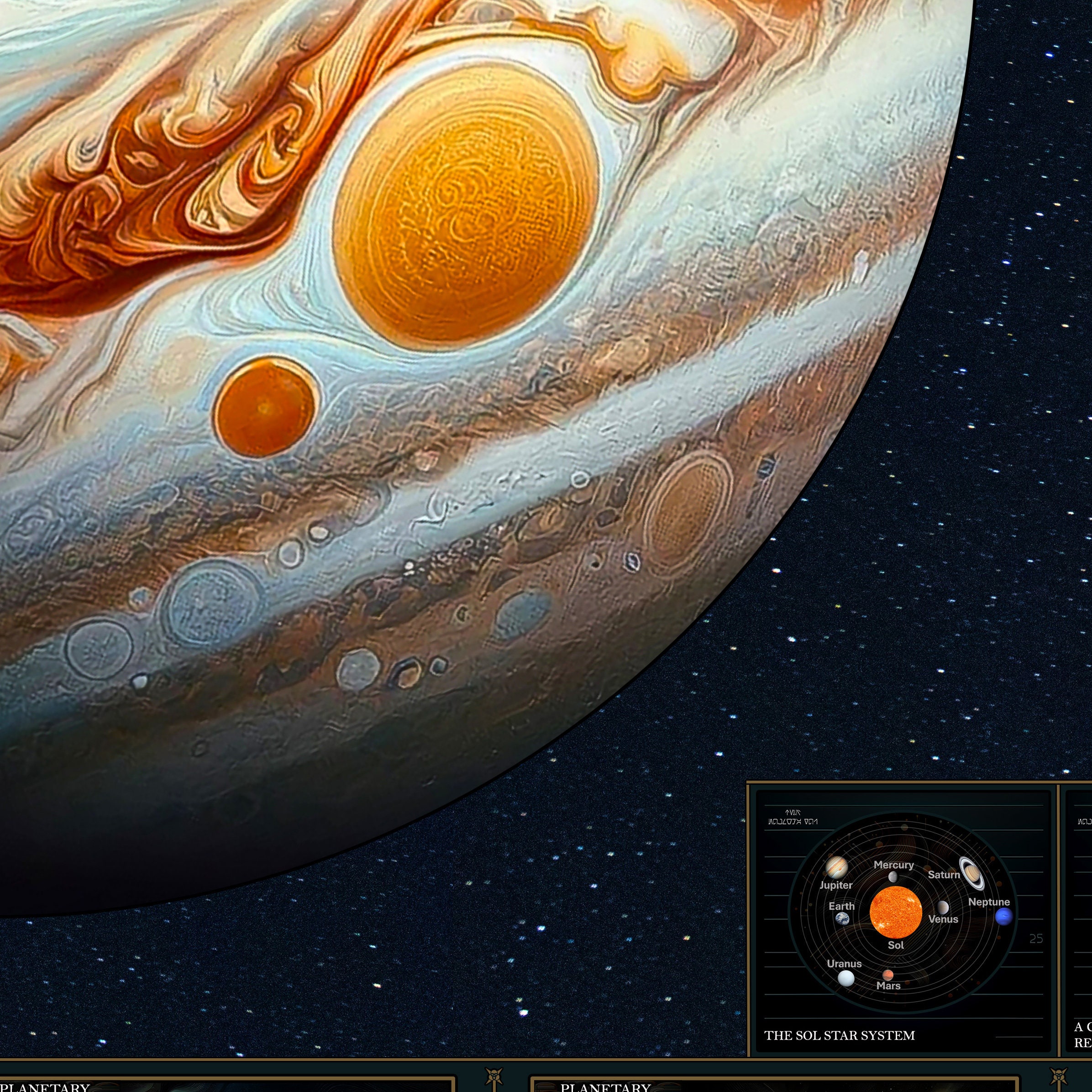 Planet Jupiter Infographic Poster. Sci-fi Wall Art Print, High-quality ...