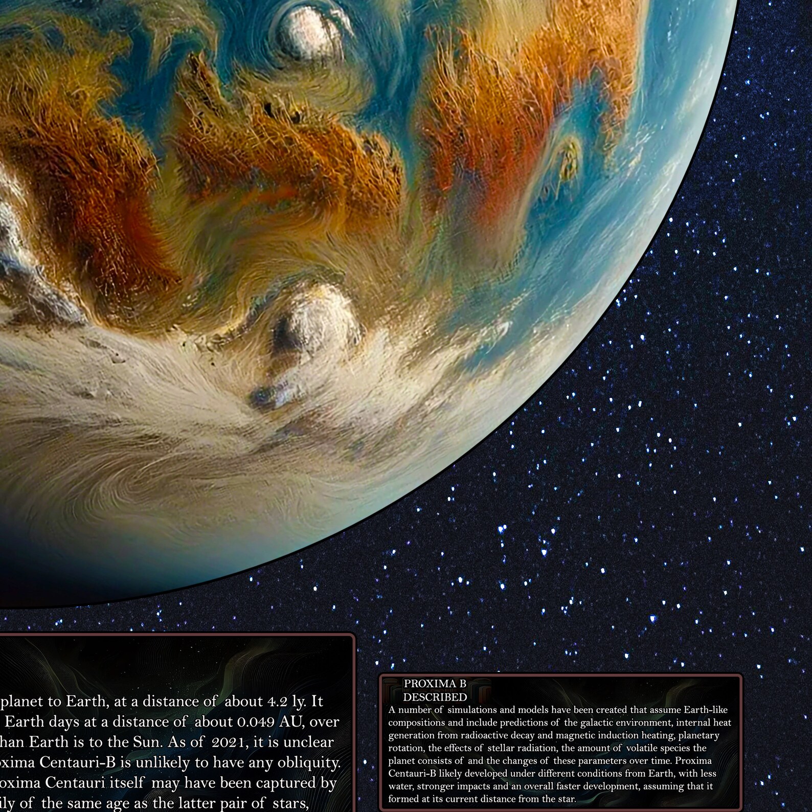 Proxima Centauri B Topographical Planet Art Print (digital Download) - Etsy