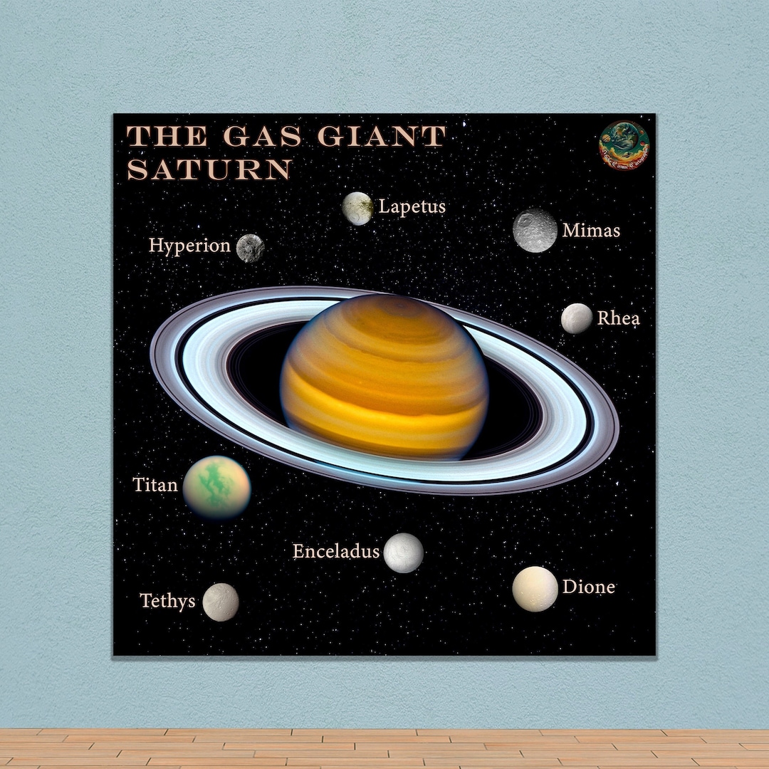 Saturn Poster (outer Space Giclée Fine Print) Nasa-inspired Office and ...
