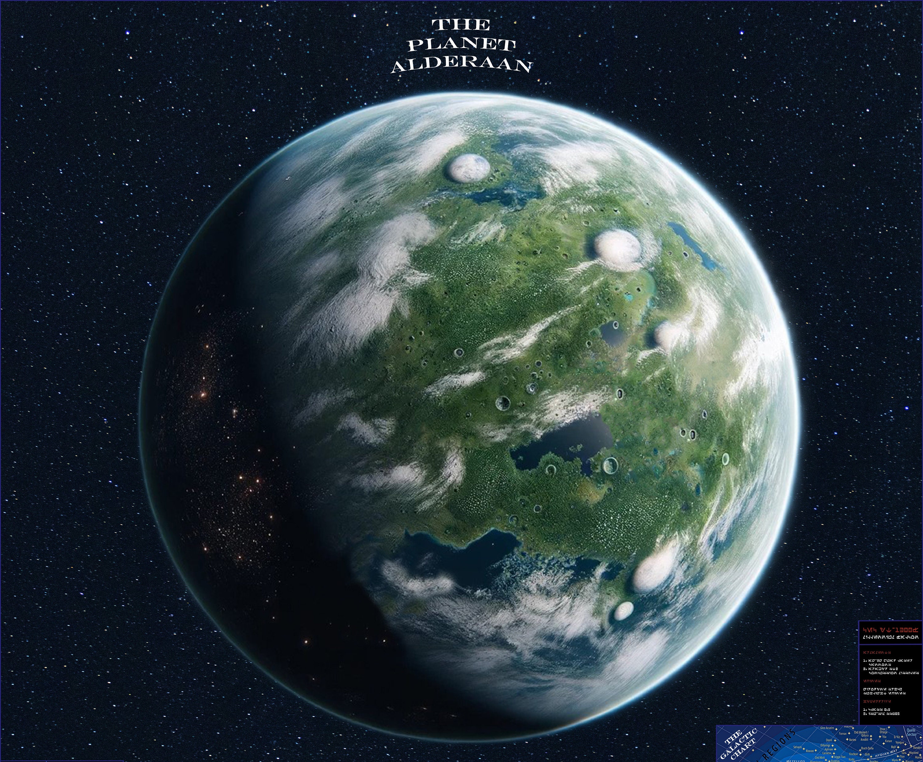 Alderaan Infographic Lore Map. High-quality Sci-fi Infographic Sci-fi ...