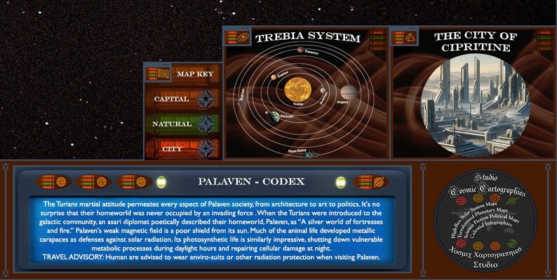 Turian Homeworld of Palaven, Video Game Poster, High-quality Sci-fi ...