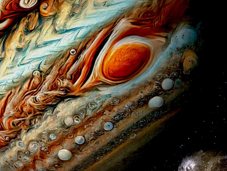 Gas Giant Jupiter Space Poster High-quality Giclée Print Nasa-inspired ...