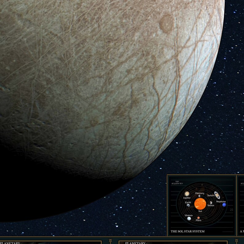 Europa Moon Poster: NASA Sci-fi Infographic Art (digital Download) - Etsy