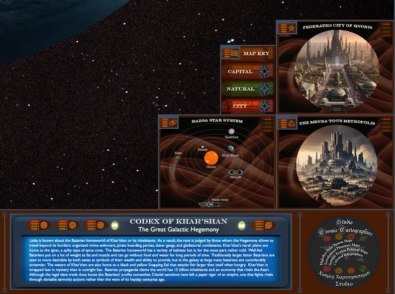 Batarian Homeworld of Kharshan, Video Game Poster High-quality Sci-fi ...