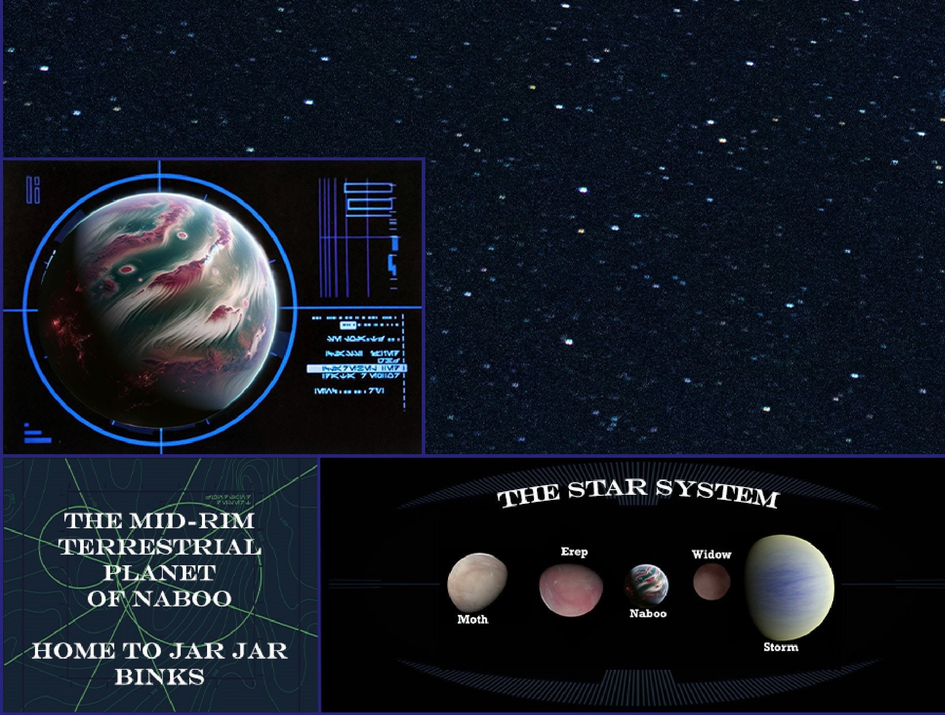 Naboo Infographic Lore Map. High-quality Sci-fi Infographic Sci-fi Map ...
