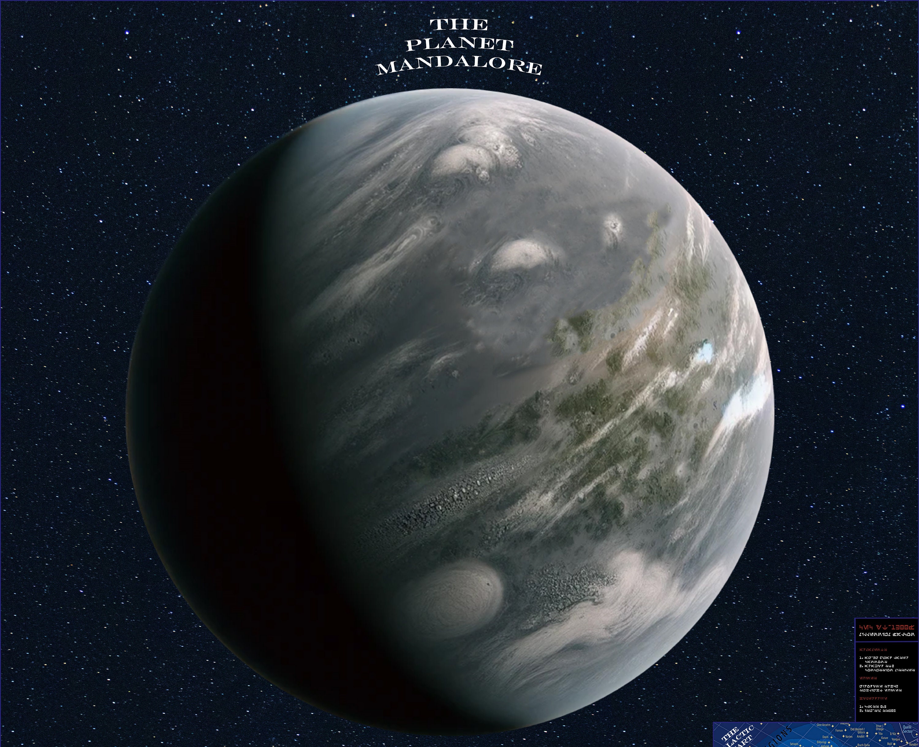 Mandalore Infographic Lore Map. High-quality Sci-fi Infographic Sci-fi ...