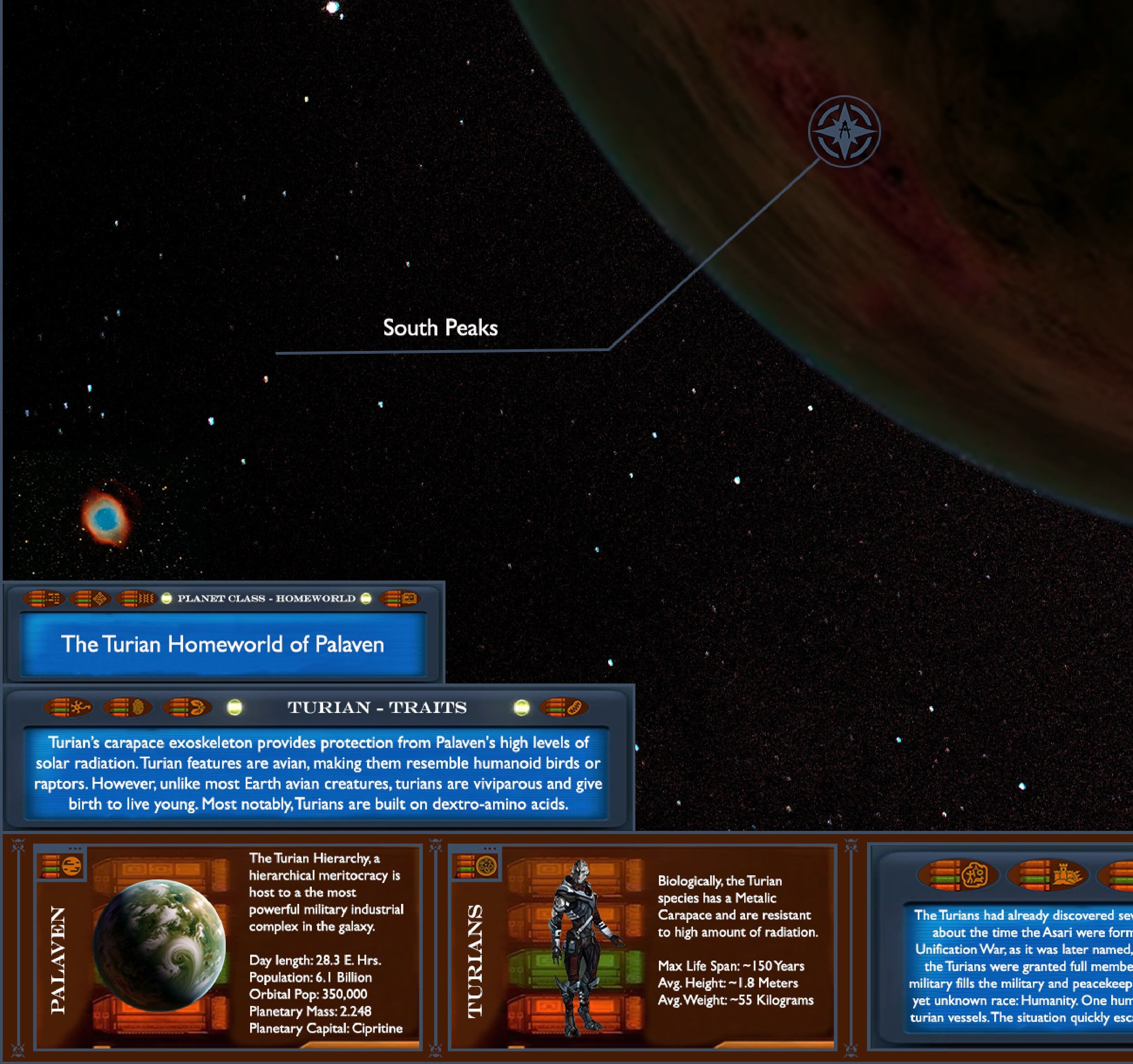 Turian Homeworld of Palaven, Video Game Poster, High-quality Sci-fi ...