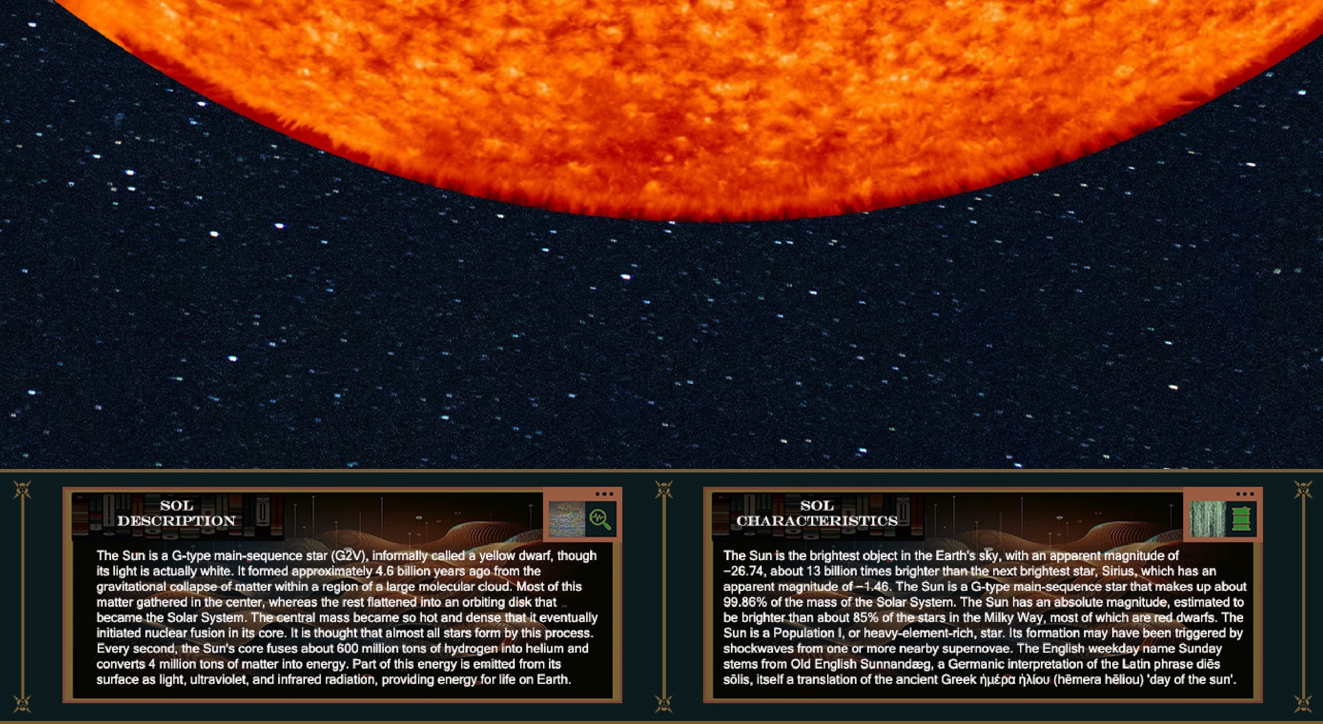 The Sun Sol Infographic Poster. Sci-fi Wall Art Print, High-quality ...