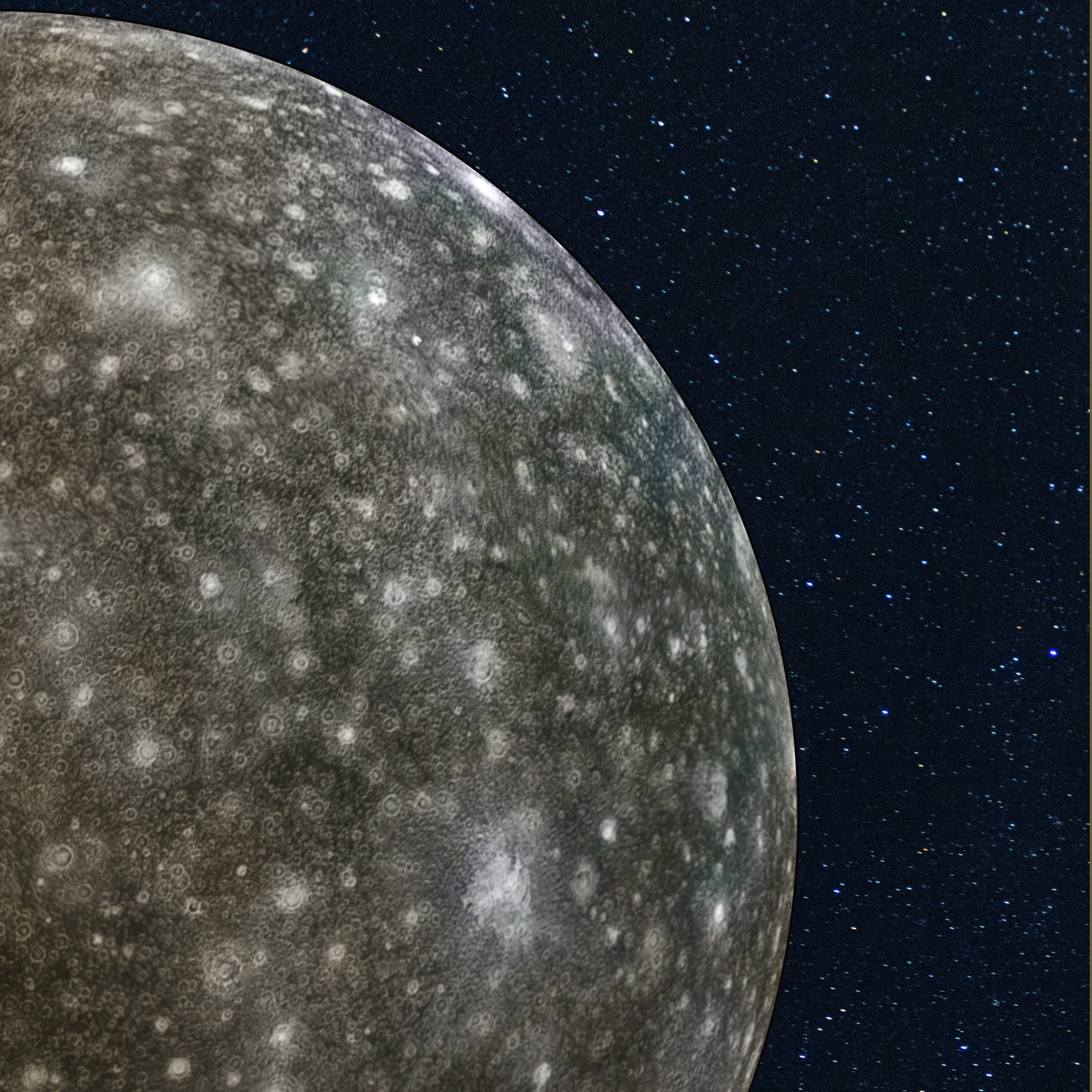 Callisto, Jupiter's Moon Infographic Poster. Sci-fi Wall Art Print ...