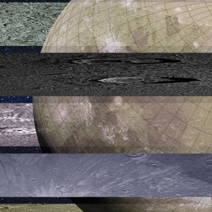 Ganymede Topographical Chart: NASA Moon Layers Infographic (digital ...