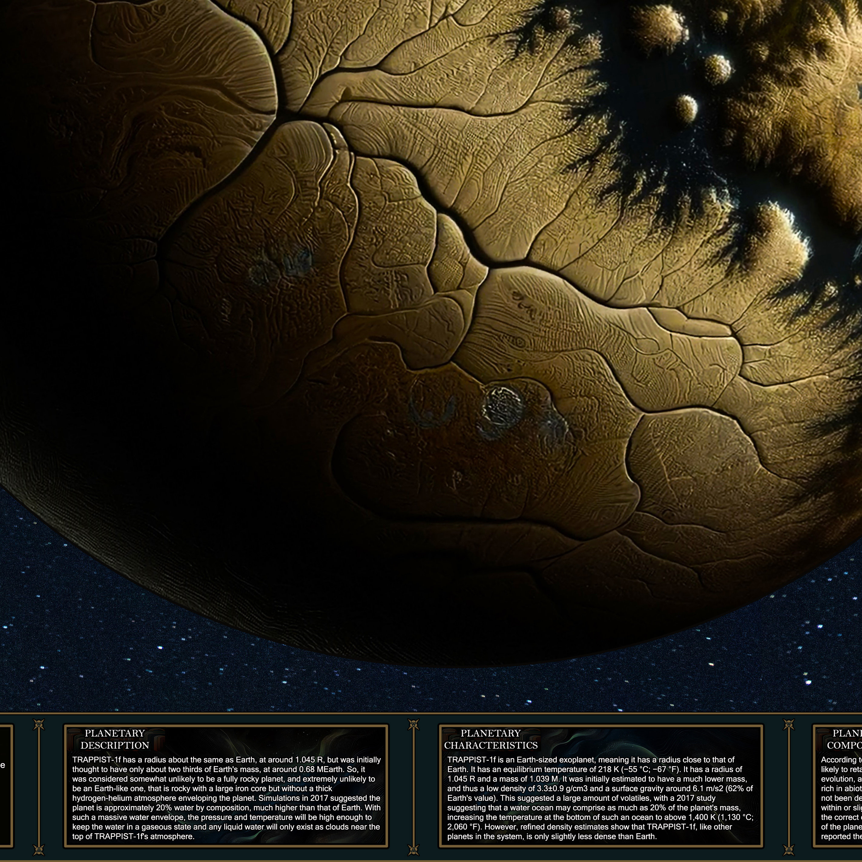 Trappist-1f Exoplanet Infographic Poster. Sci-fi Wall Art Print, High ...