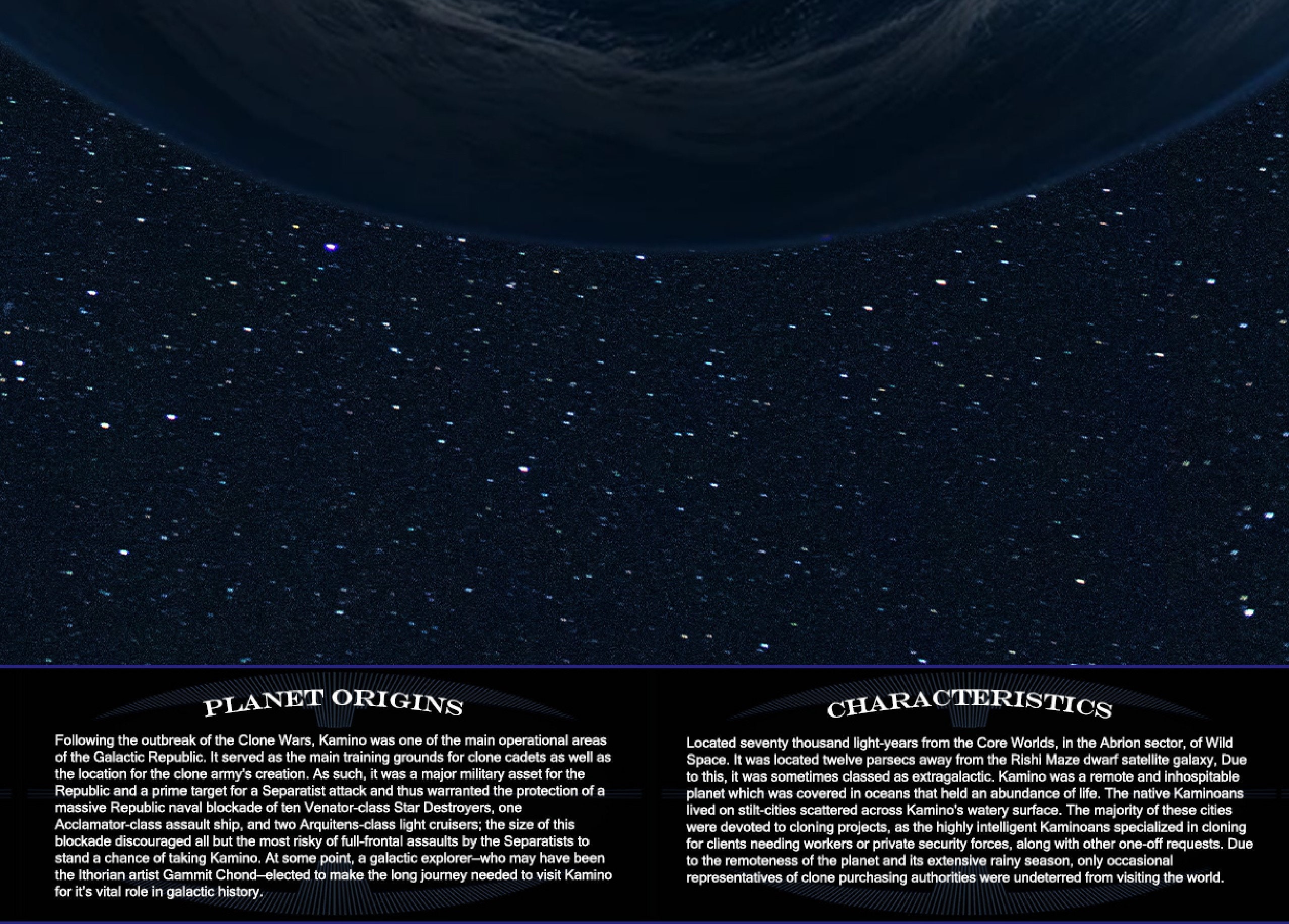 Kamino Infographic Lore Map. High-quality Sci-fi Infographic Sci-fi Map ...