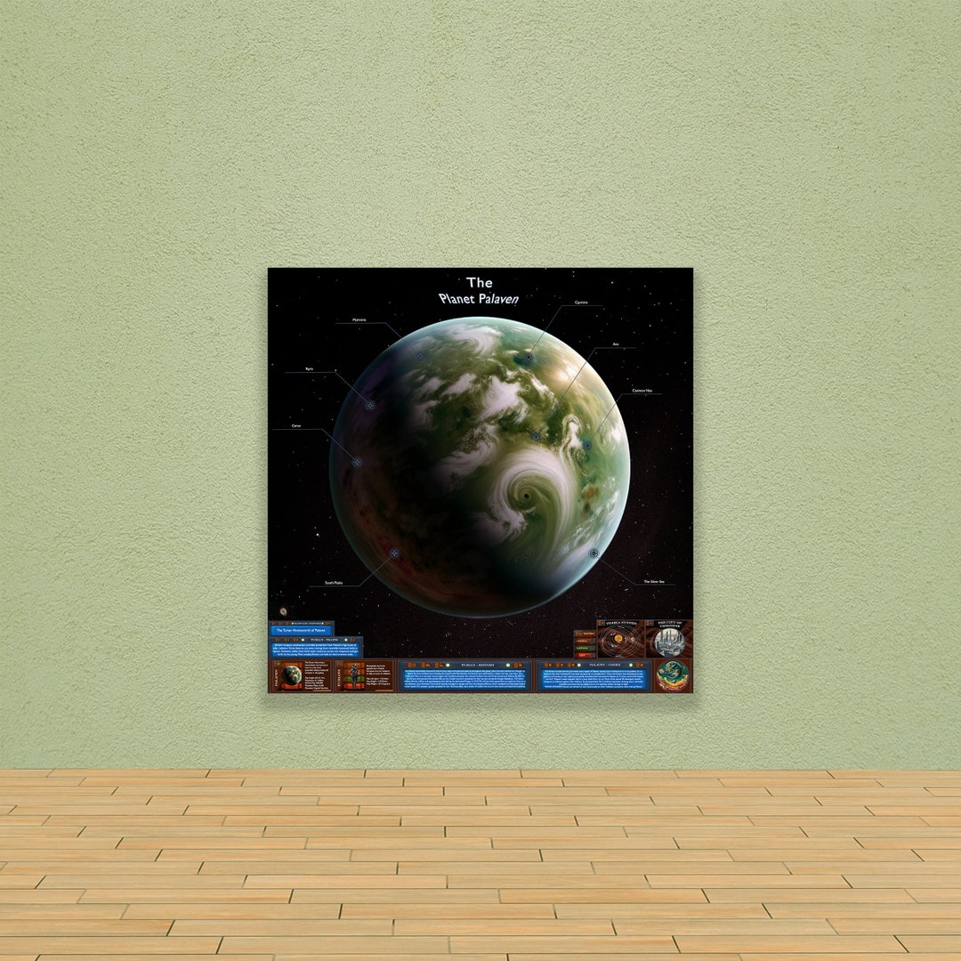 Turian Homeworld of Palaven, Video Game Poster, High-quality Sci-fi ...