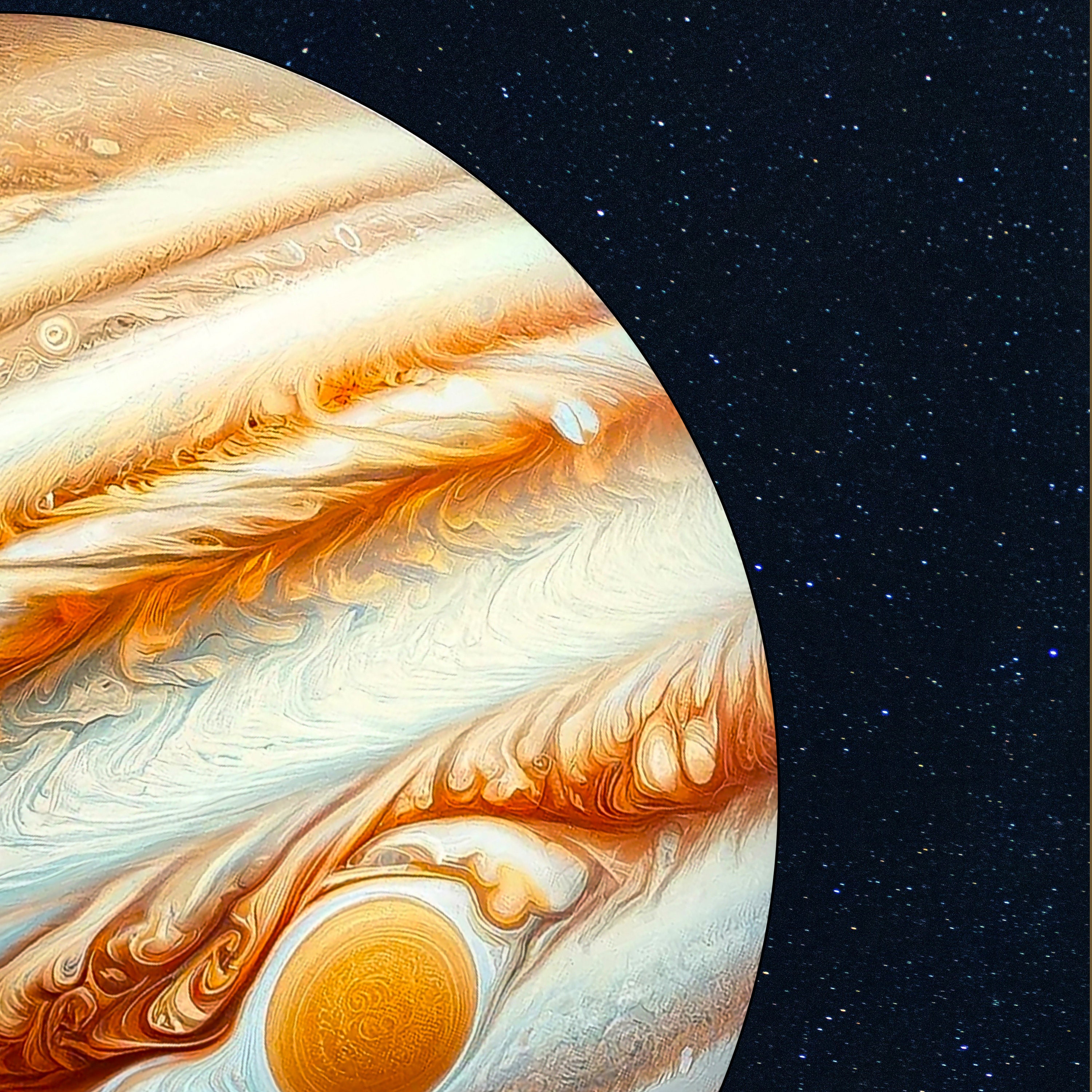 Planet Jupiter Infographic Poster. Sci-fi Wall Art Print, High-quality ...