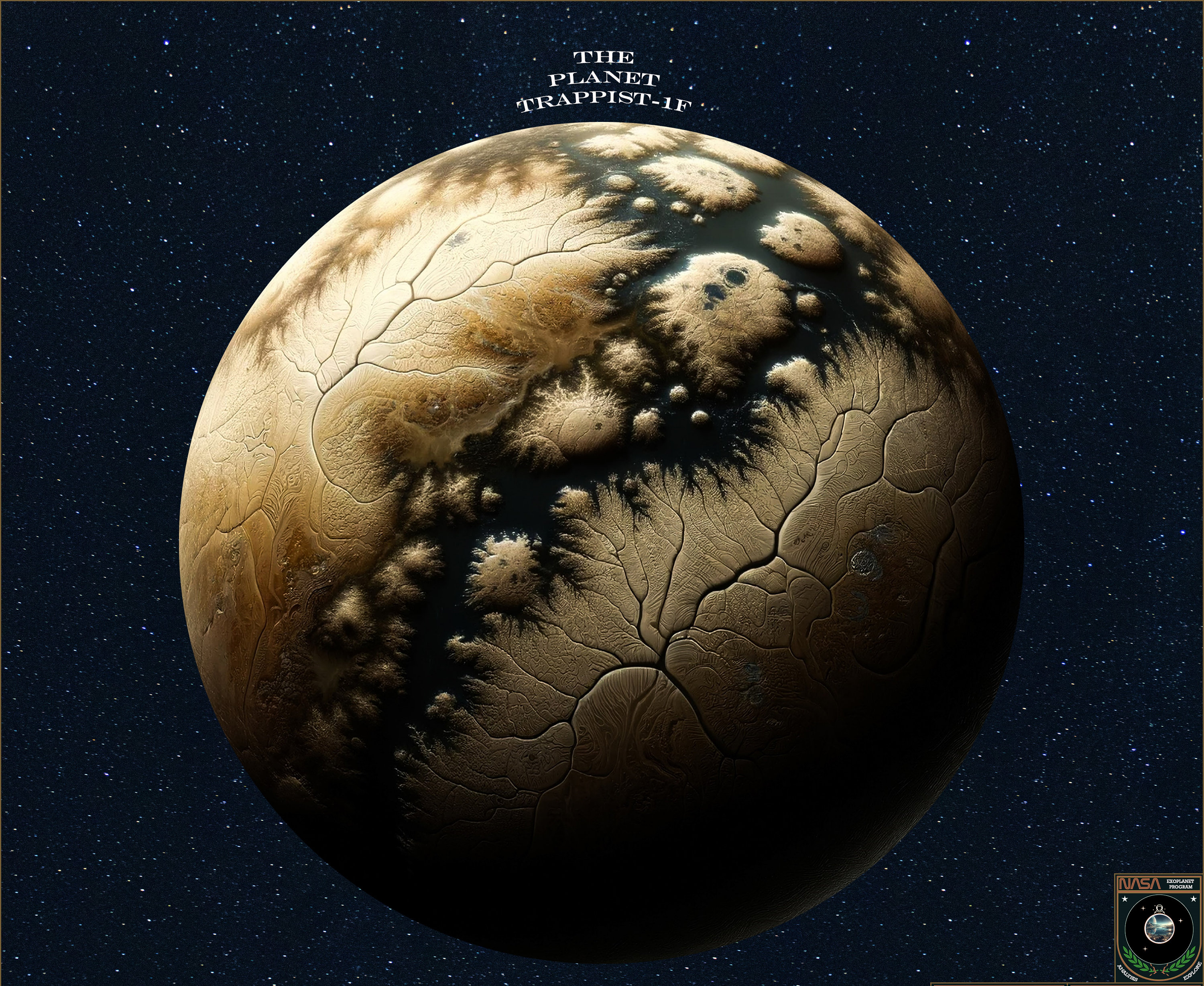 Trappist-1f Exoplanet Infographic Poster. Sci-fi Wall Art Print, High ...