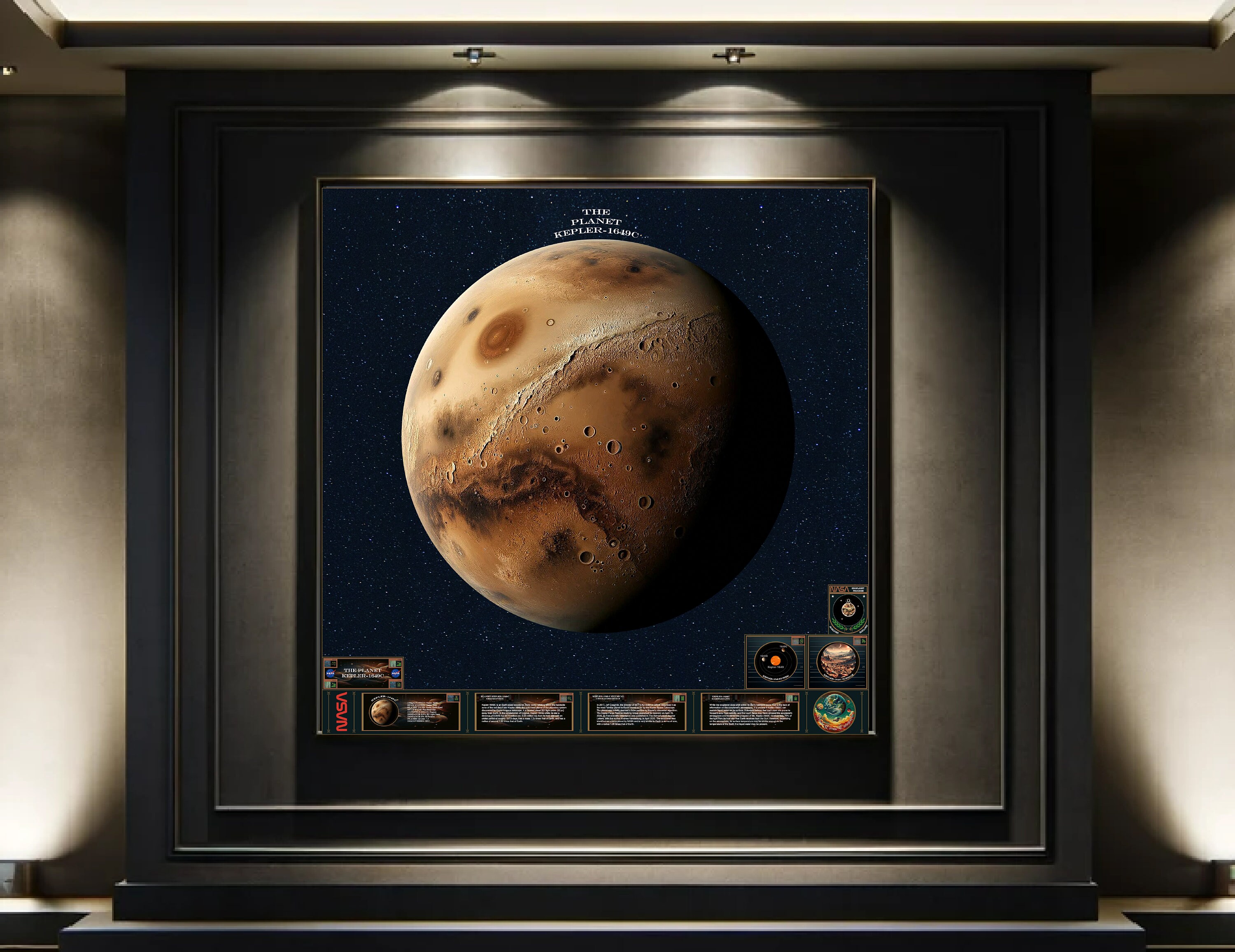 Kepler-1649c Exoplanet Infographic Poster. Sci-fi Wall Art Print, High ...