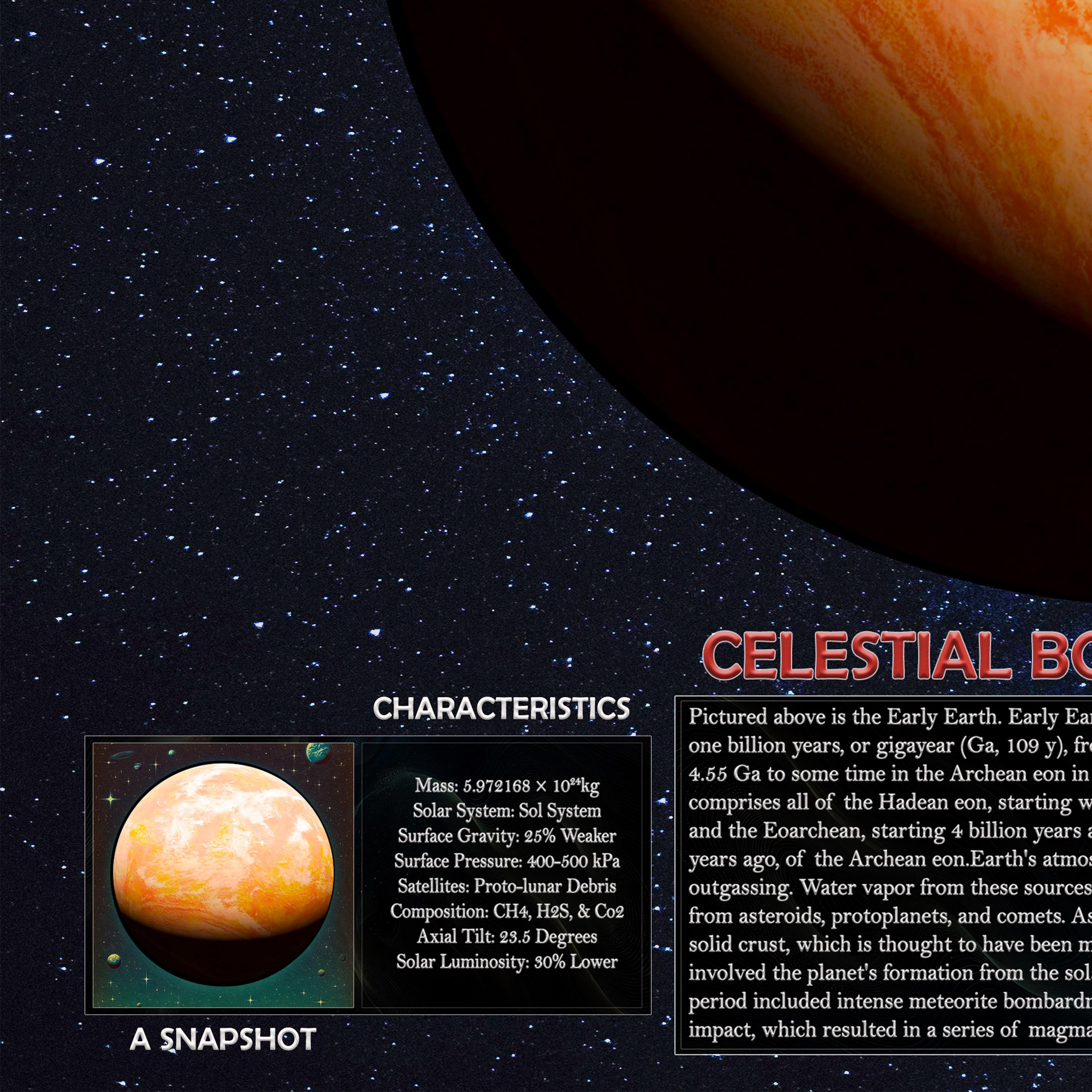 Early Earth Graphic: Infographic Chart and Map of Early Earth. Sci-fi ...