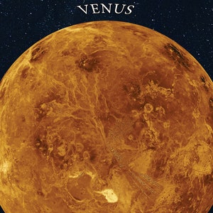 Planet Venus Infographic Poster. Sci-fi Wall Art Print, High-quality ...