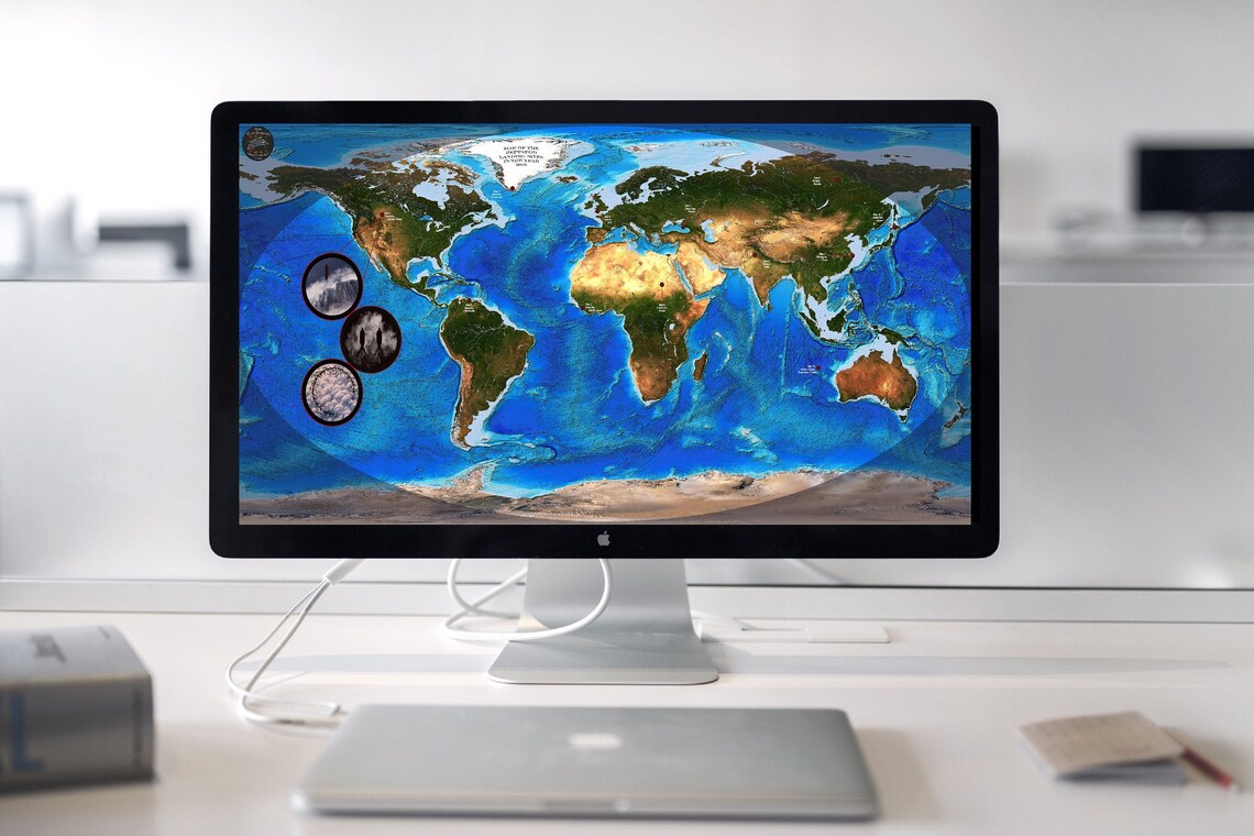 The Film Arrival: Map of Heptapod Alien Landing Sites. Digital Computer ...