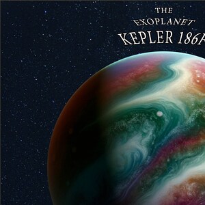 Kepler-186f Exoplanet Infographic Poster. Sci-fi Wall Art Print, High ...