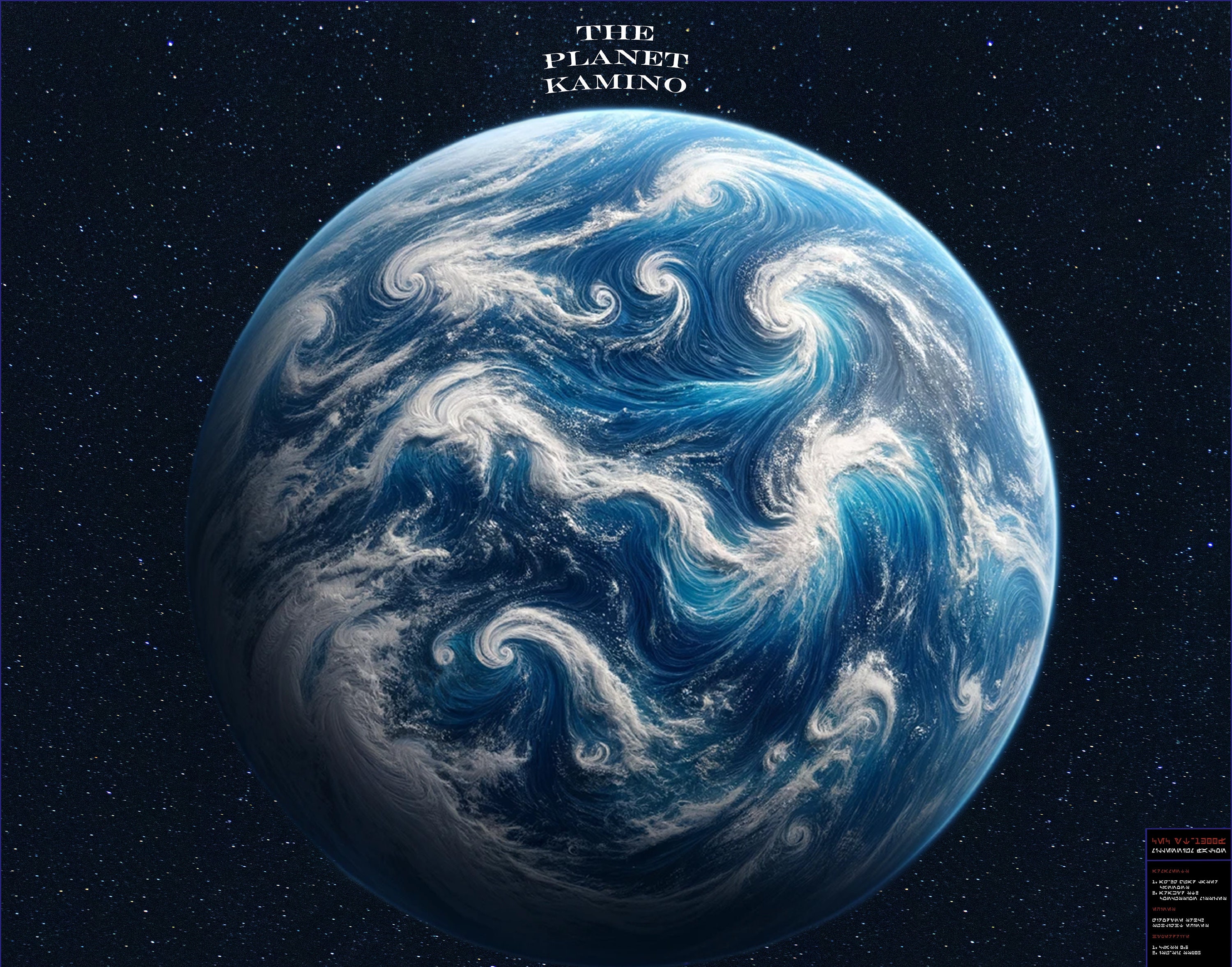 Kamino Infographic Lore Map. High-quality Sci-fi Infographic Sci-fi Map ...