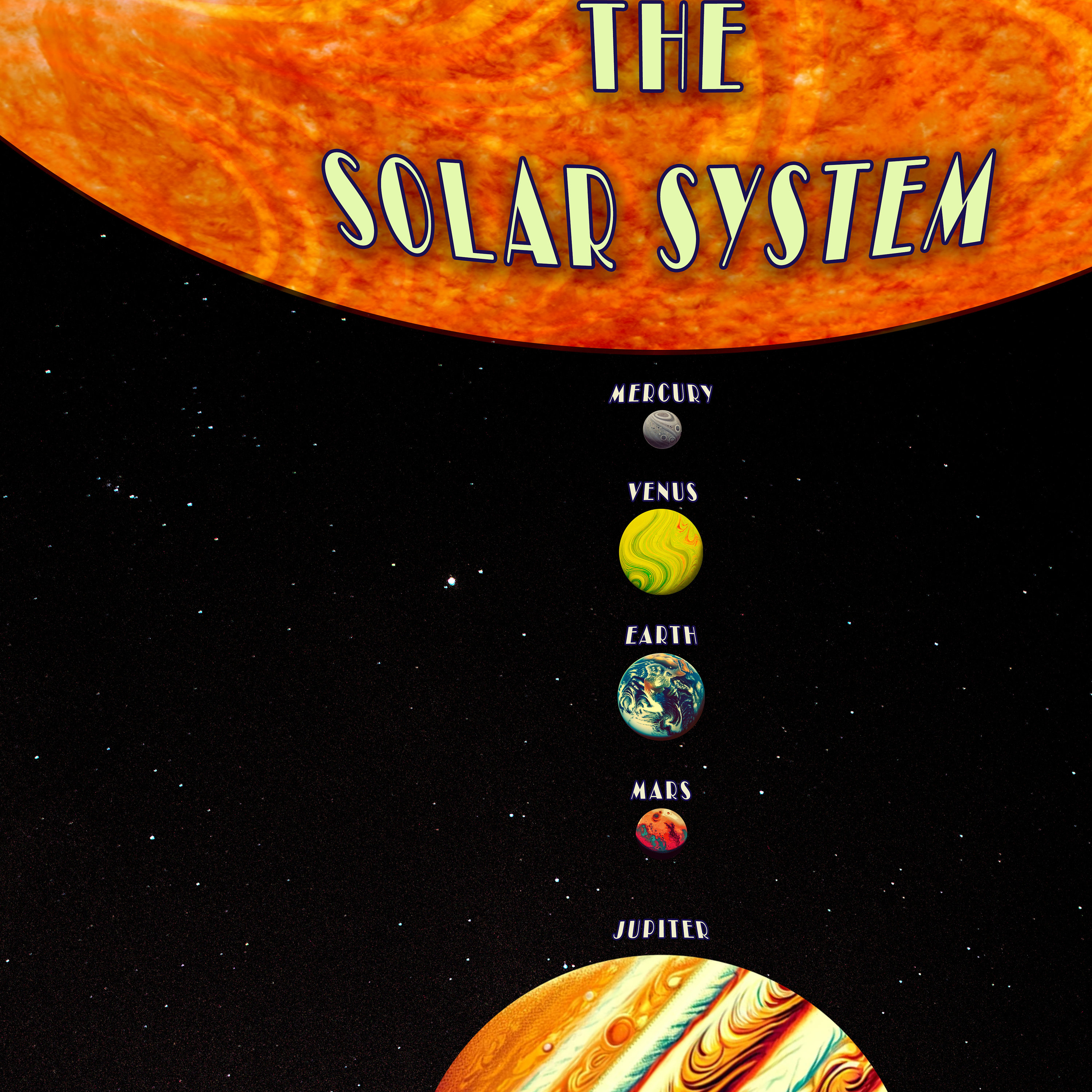Sol System Poster: Retro Sci-fi Space Travel Art (digital Download) - Etsy