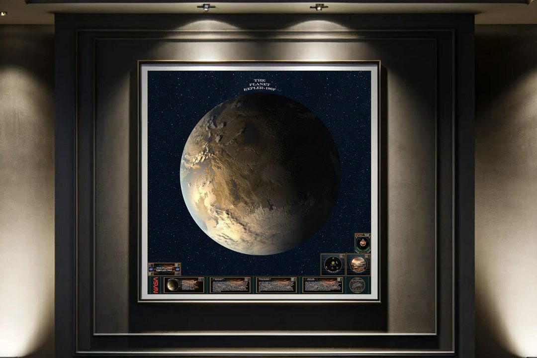 Kepler-186f Exoplanet Infographic Poster. Sci-fi Wall Art Print, High ...