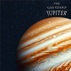 Planet Jupiter Infographic Poster. Sci-fi Wall Art Print, High-quality ...