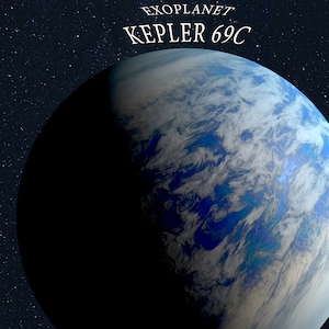 Kepler-69c Exoplanet Infographic Poster. Sci-fi Wall Art Print, High ...