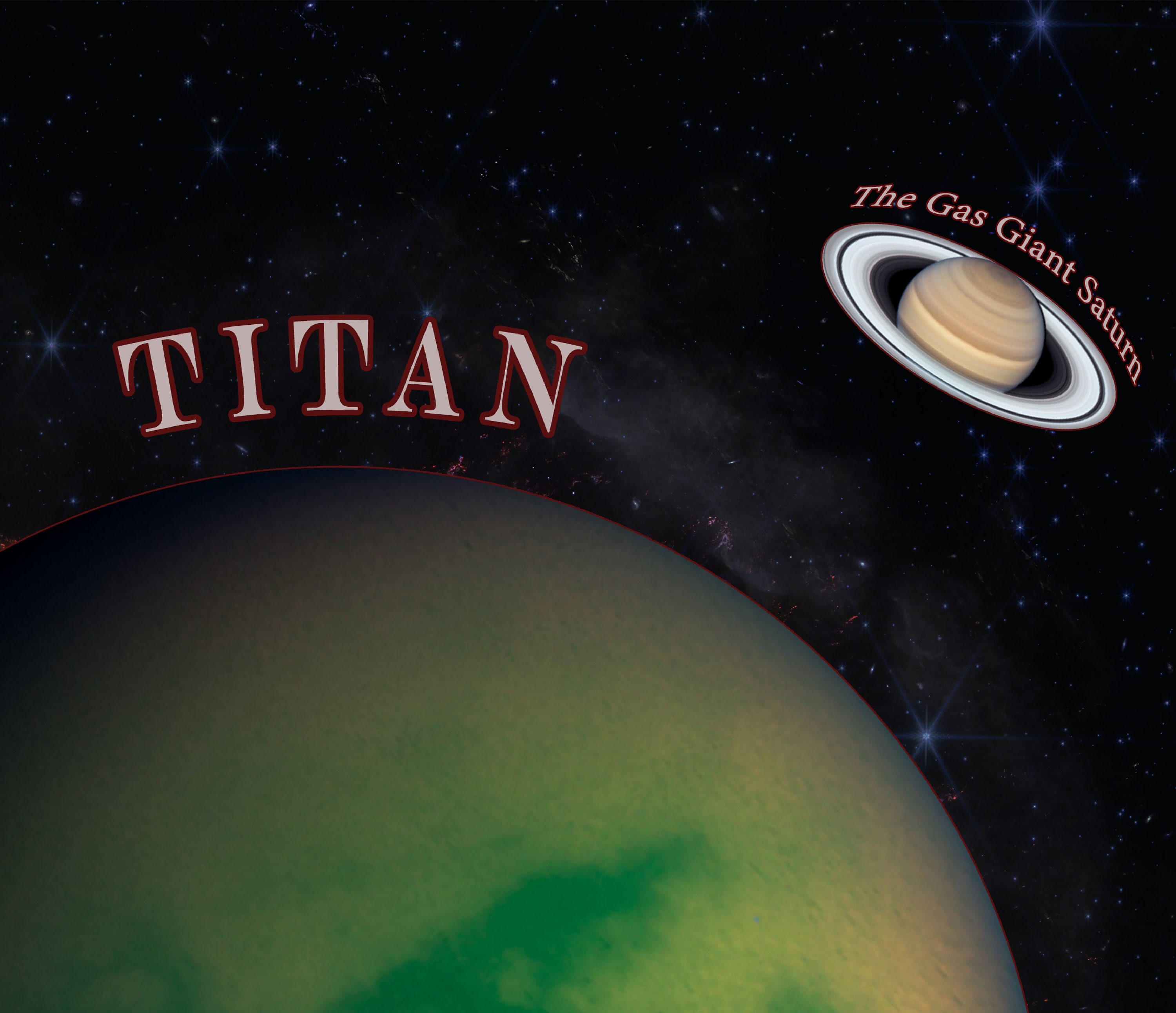 Titan Moon Poster (outer Space Giclée Fine Print) Nasa-inspired Office ...