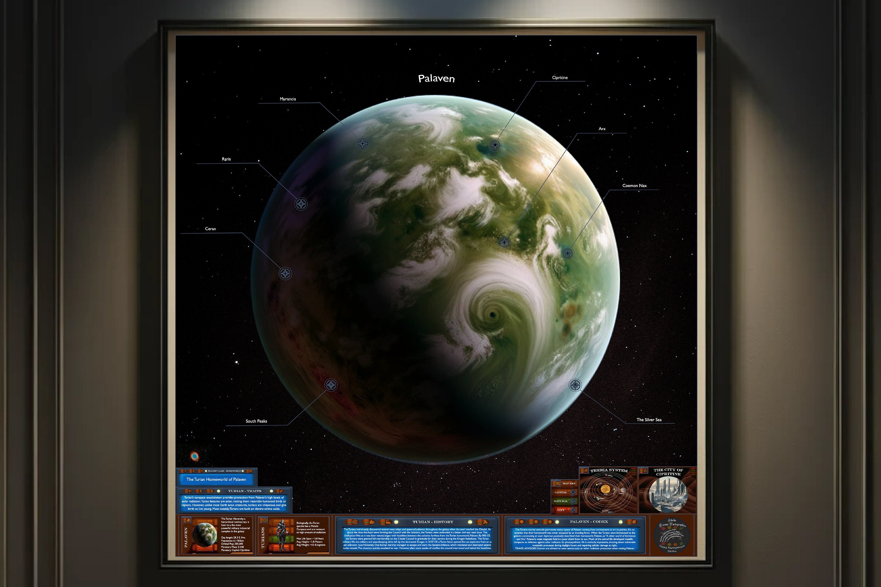 Turian Homeworld of Palaven, Video Game Poster, High-quality Sci-fi ...