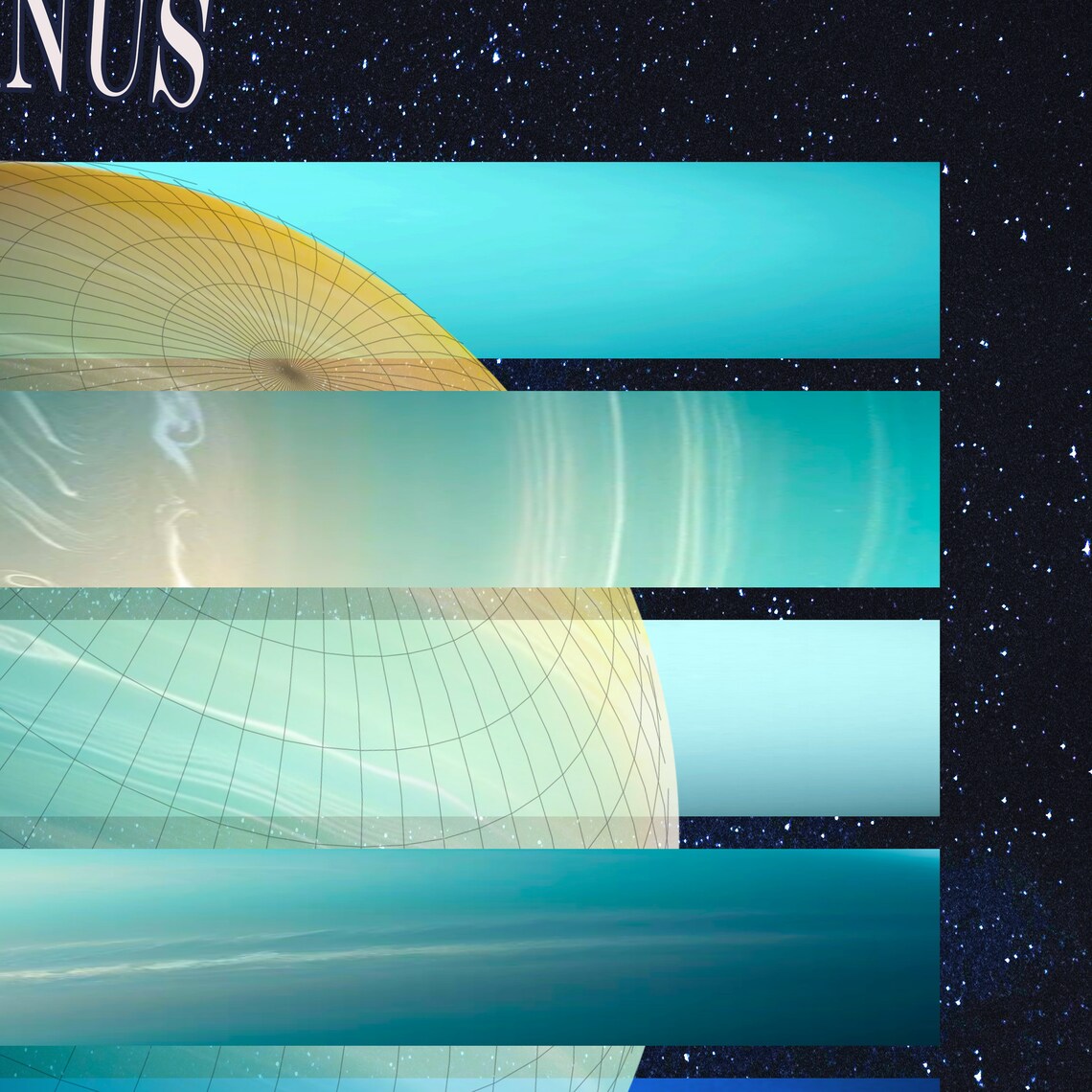 Uranus Layers Topographical Chart: NASA Space Print (digital Download ...