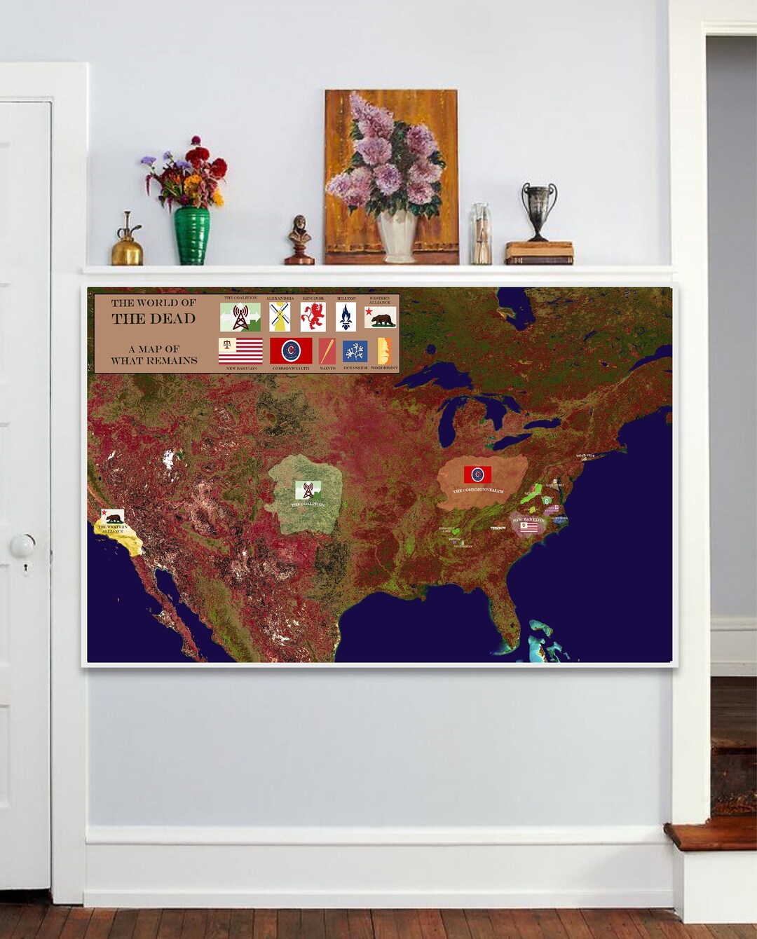 Following the Zombie Apocalypse. A Map of What Remains of the U.S.A ...