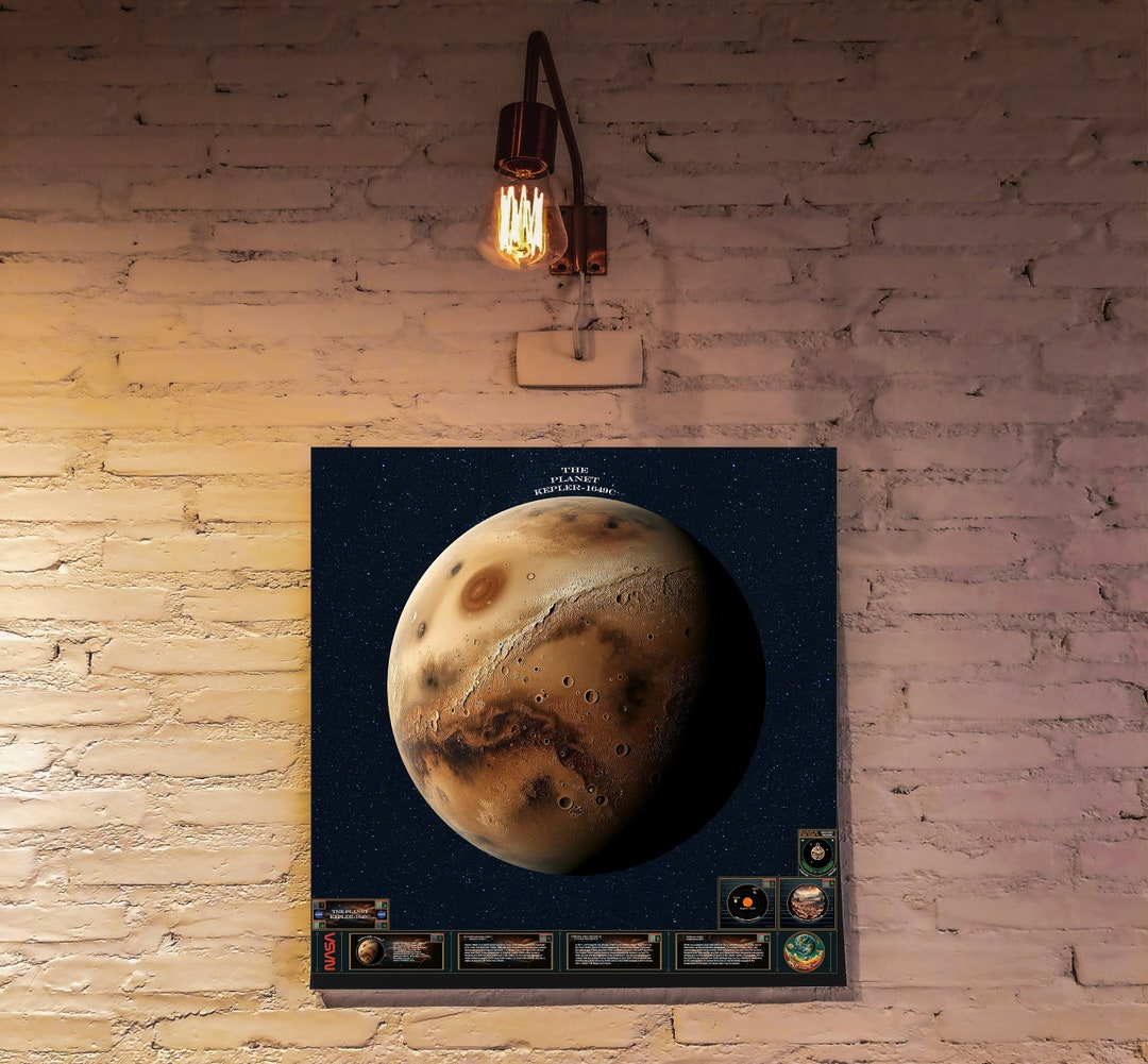 Kepler-1649c Exoplanet Infographic Poster. Sci-fi Wall Art Print, High ...