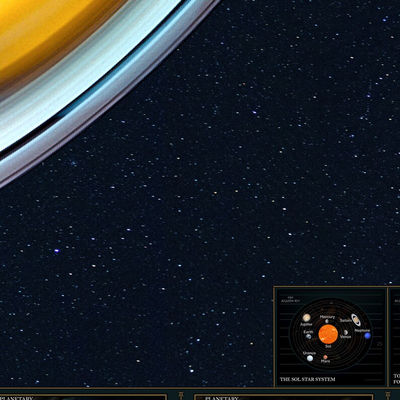 Planet Saturn Infographic Poster: NASA Sci-fi Wall Art (digital ...