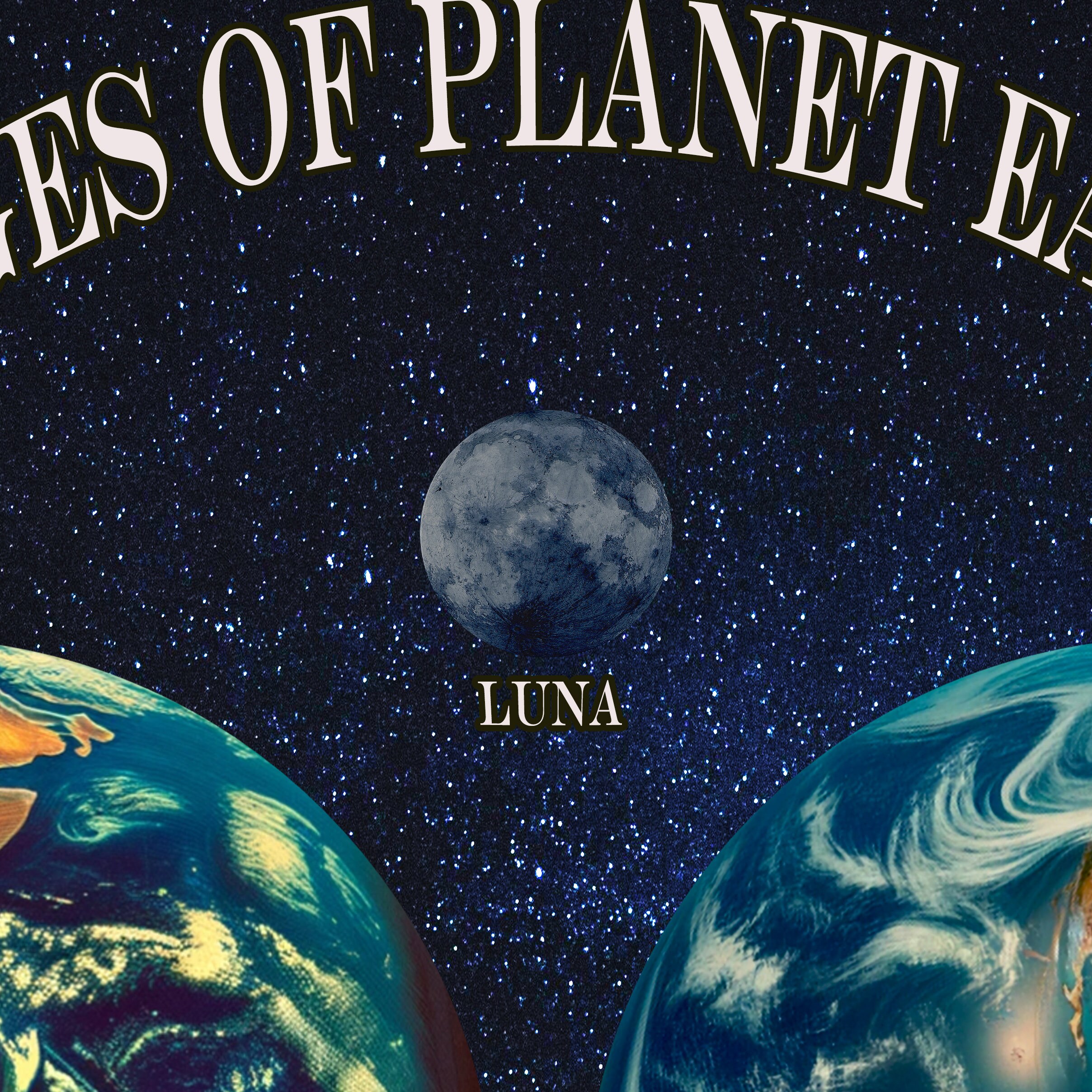 Planet Retro Earth Infographic Poster. Sci-fi Wall Art Print, High ...