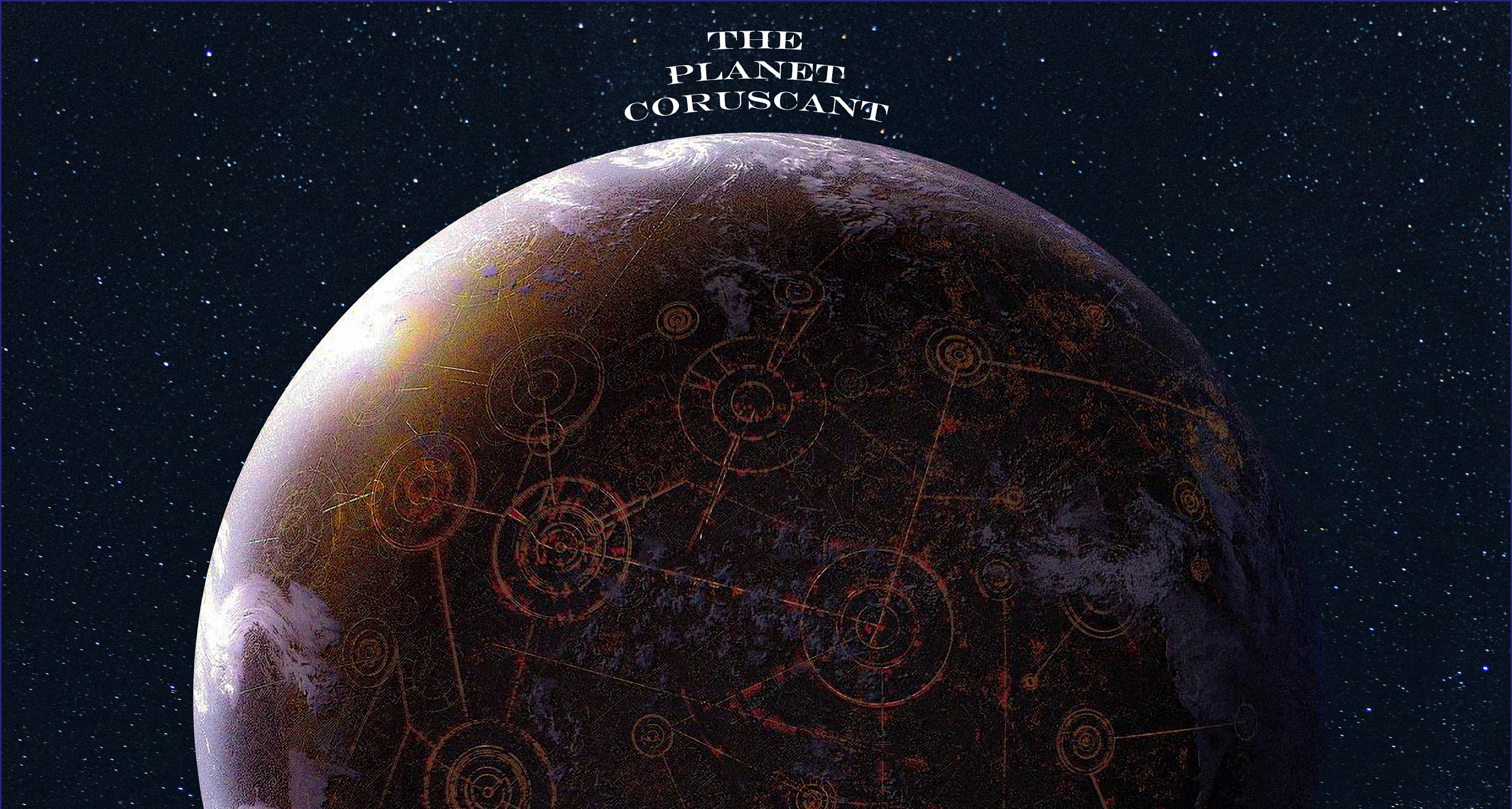 Infographic Lore Map of Coruscant. High-quality Sci-fi Infographic Sci ...