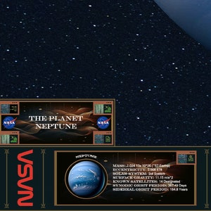 Planet Neptune Infographic Poster. Sci-fi Wall Art Print, High-quality ...