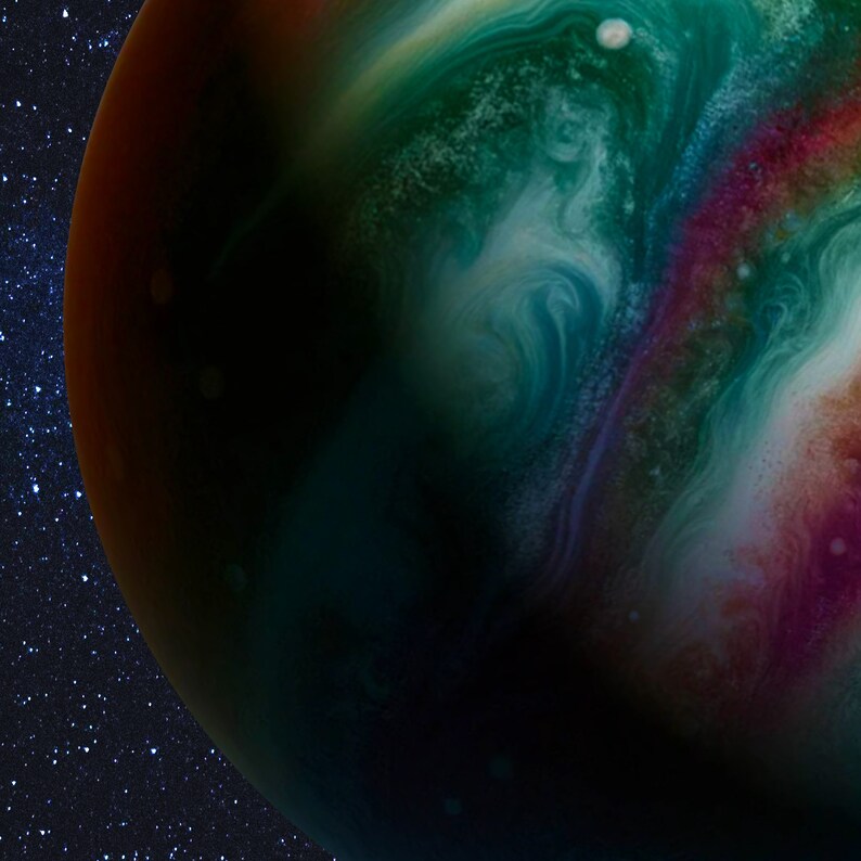 Kepler 186F Planet Poster: Sci-fi NASA Infographic Art (digital ...