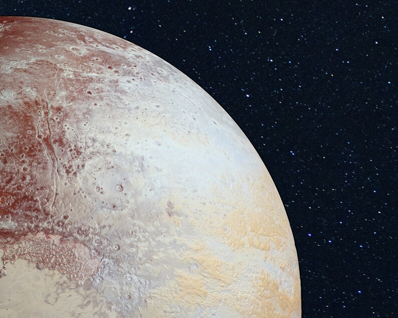 Pluto, the Dwarf Planet Infographic Poster. Sci-fi Wall Art Print, High ...