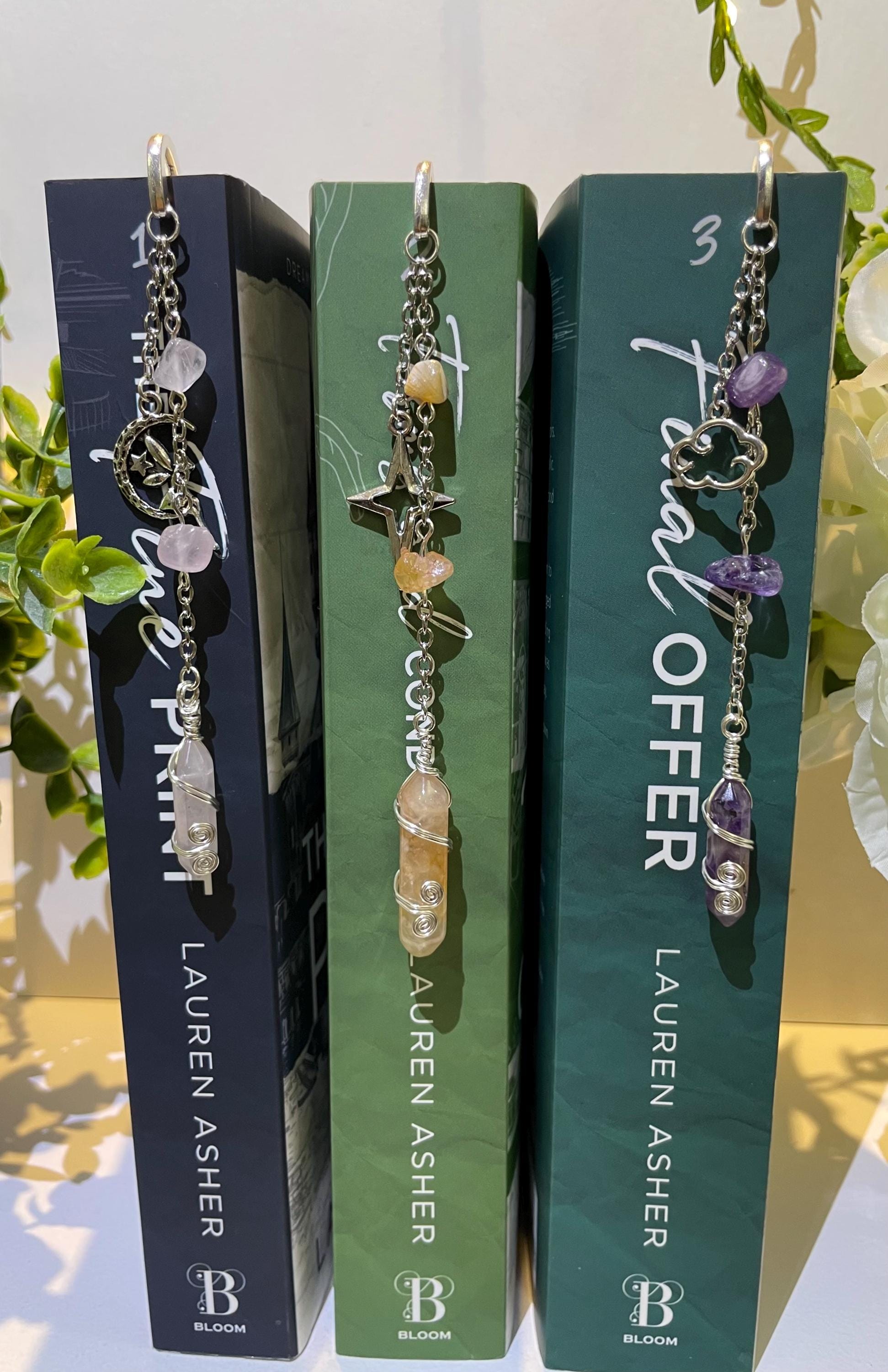 Gemstone Handmade Bookmark - Choose Your Charm and Stone! - Etsy