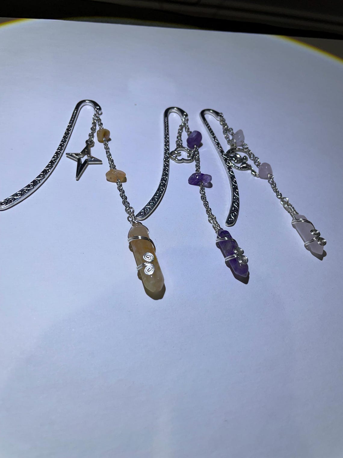 Gemstone Handmade Bookmark - Choose Your Charm and Stone! - Etsy