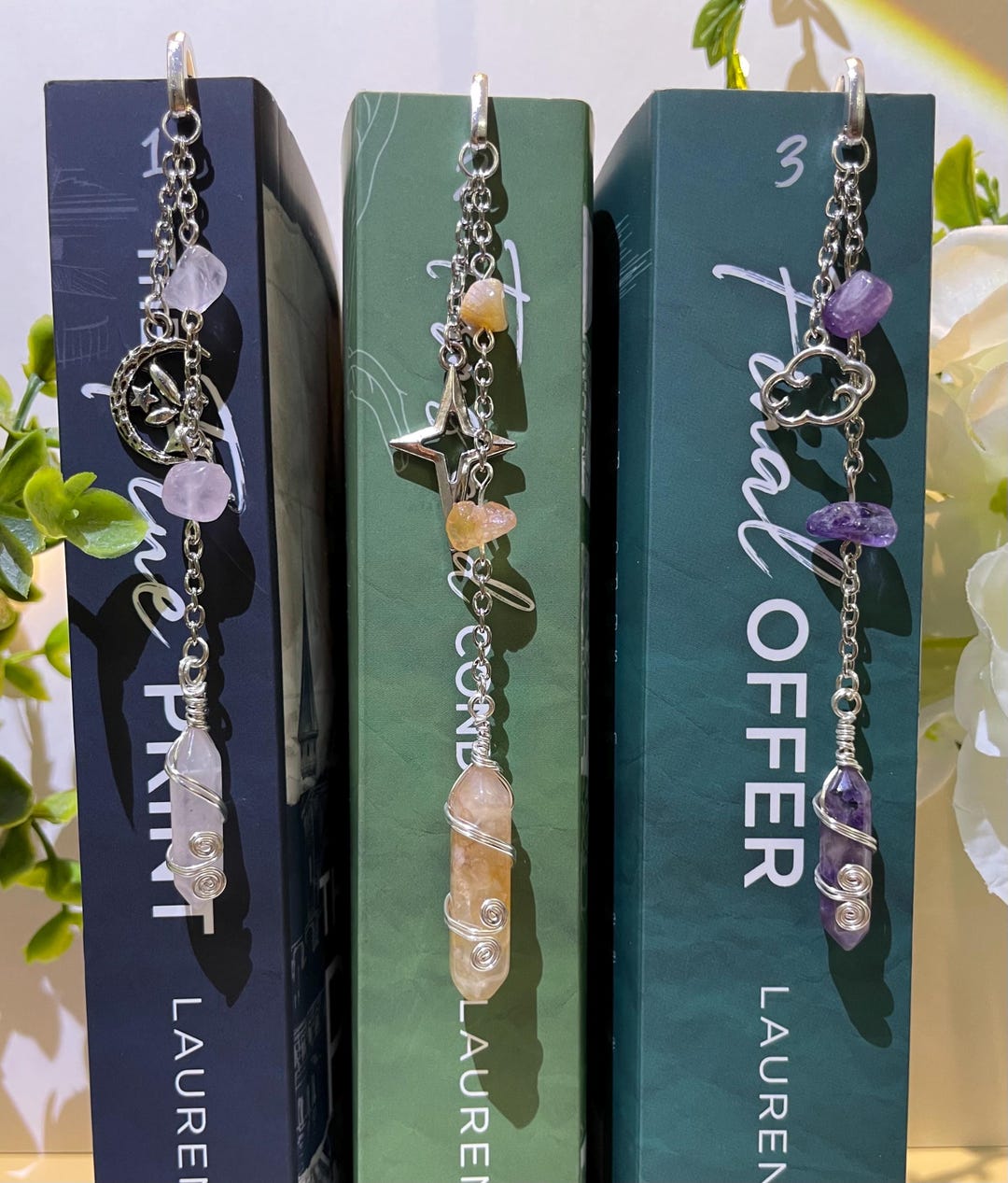 Gemstone Handmade Bookmark - Choose Your Charm and Stone! - Etsy