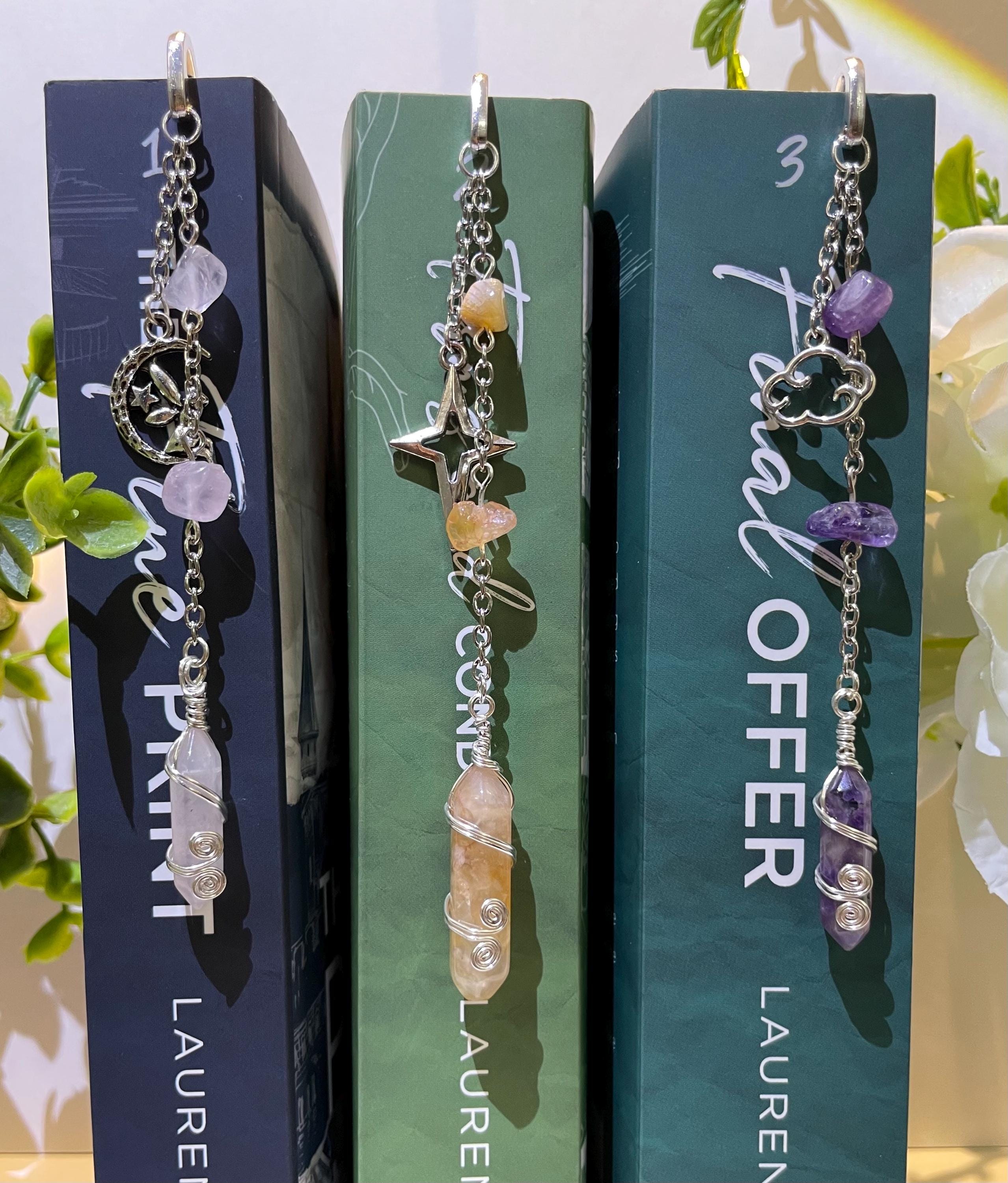 Gemstone Handmade Bookmark - Choose Your Charm and Stone! - Etsy