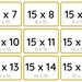 Multiplication Flashcards timetables 1 to 15 - Etsy