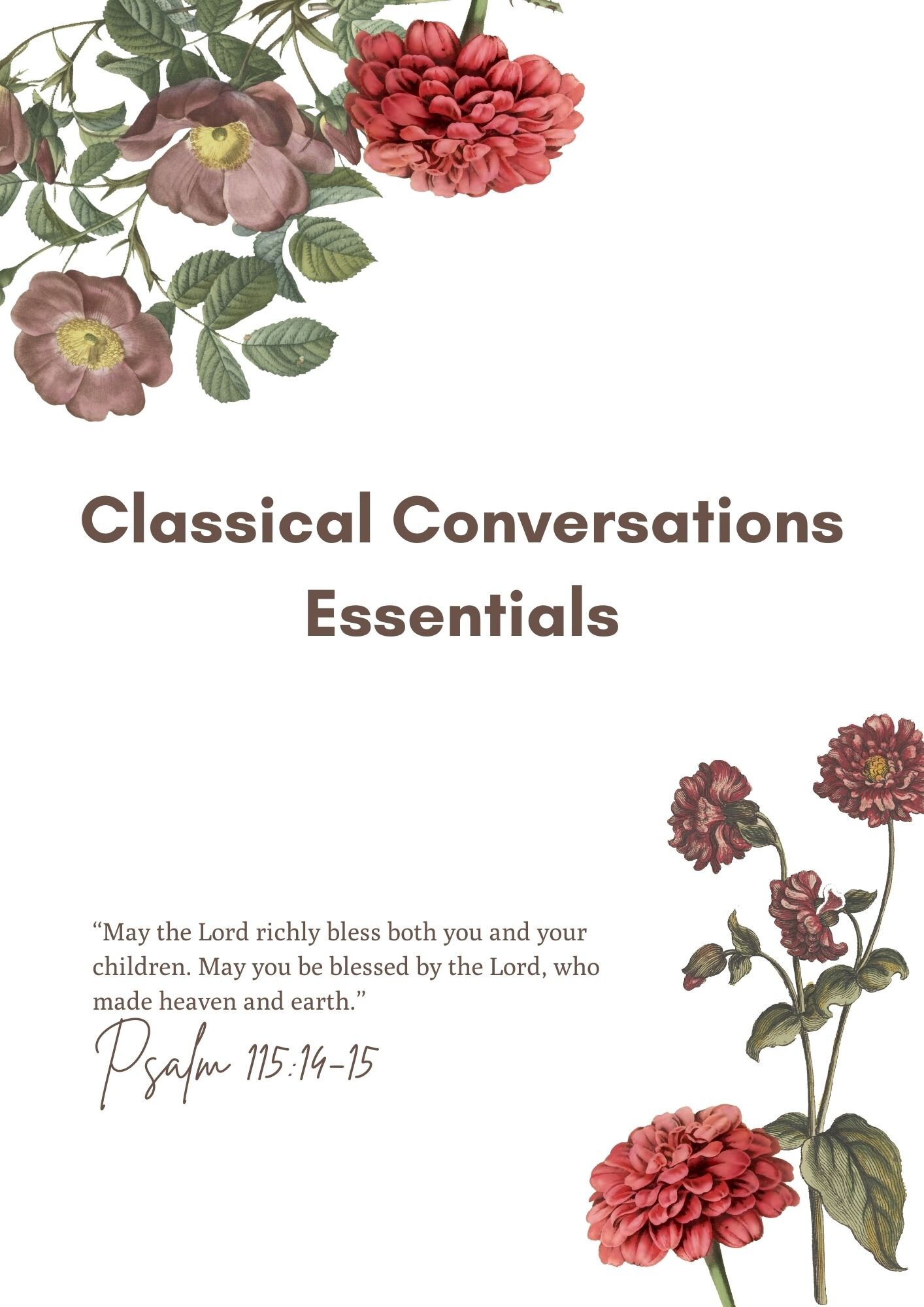 Classical Conversations Planner - All in One (foundations/essentials ...