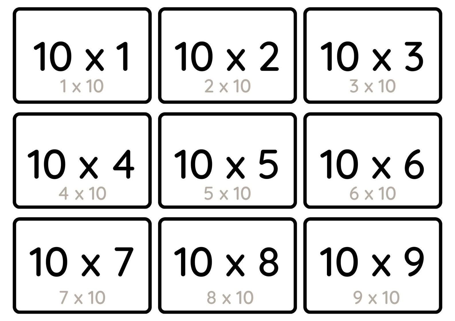 Multiplication Flashcards (timetables 1 to 15) - Etsy