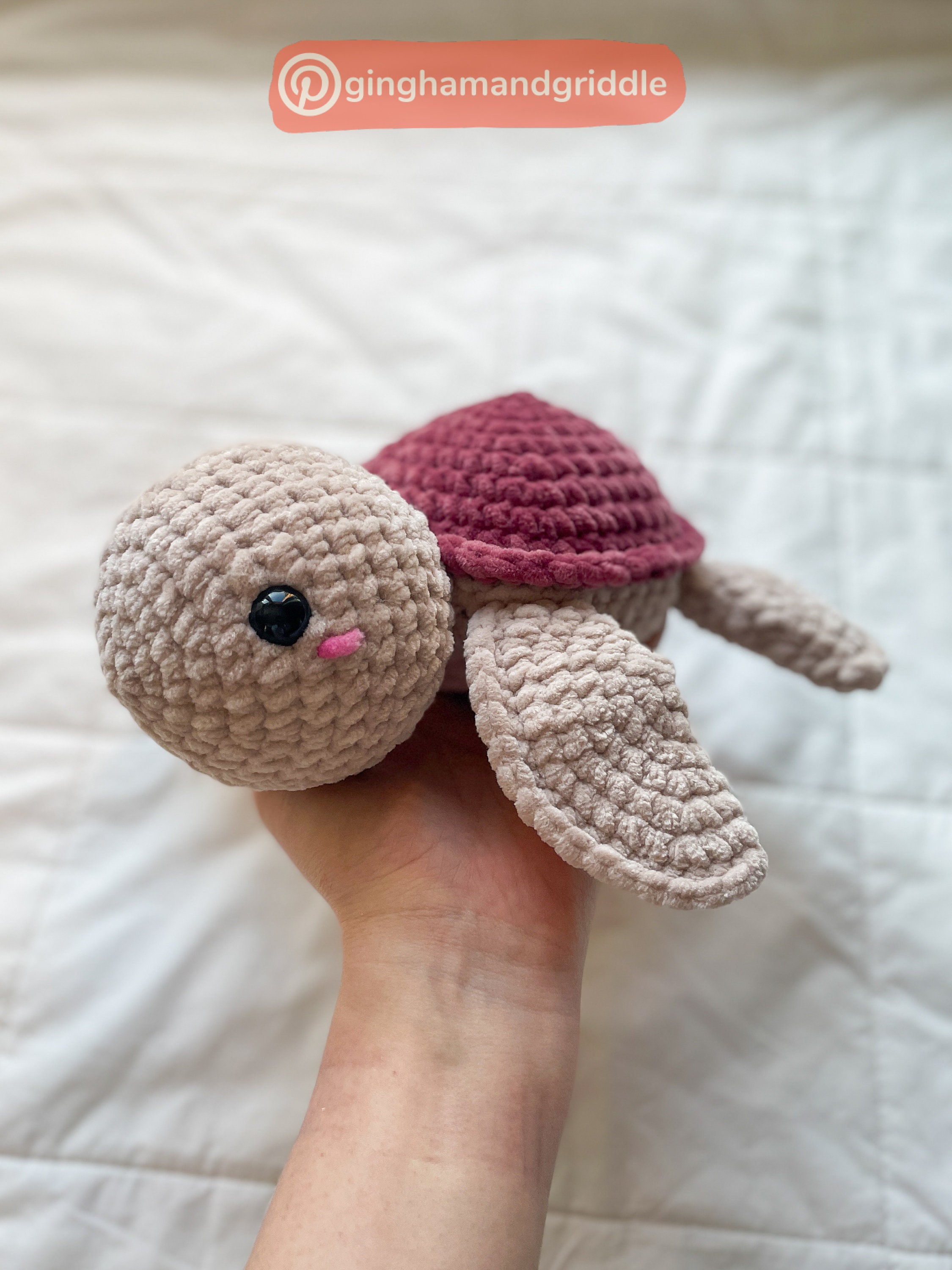 Swimming Turtle Handmade Crochet Plushie Rosie Turtle Sweet Plush ...