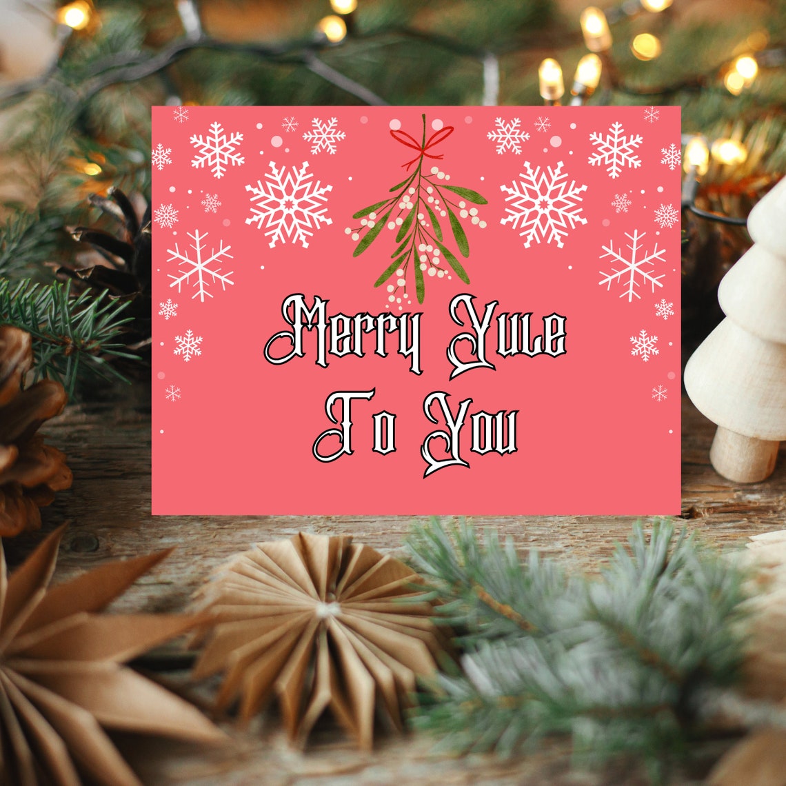 Printable Yule Cards, Yule Cards, Winter Solstice Card, Pagan Yule ...